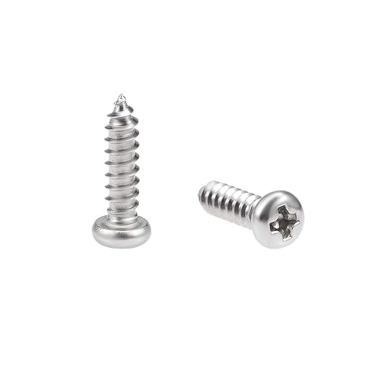 uxcell 2.6x10mm Self Tapping Screws Phillips Pan Head Screw 316 Stainless Steel Fasteners Bolts ...