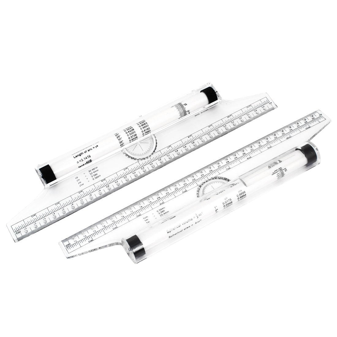 uxcell 2 Pieces Plastic Measuring Rolling Ruler, Parallel Rolling Ruler, Drawing Roller Ruler ...