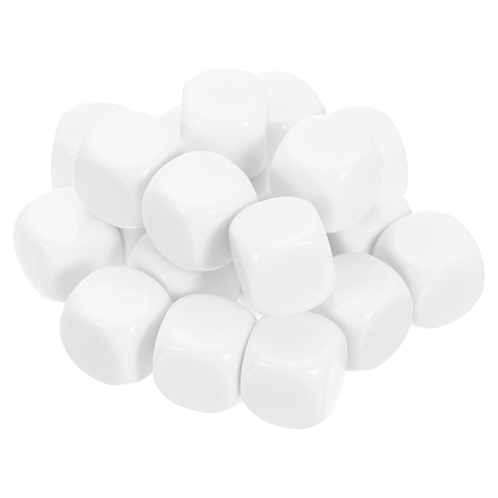 uxcell 20 Pcs Acrylic RRF12 Blank Dice Six Sided, 1.6cm/0.63inch ...