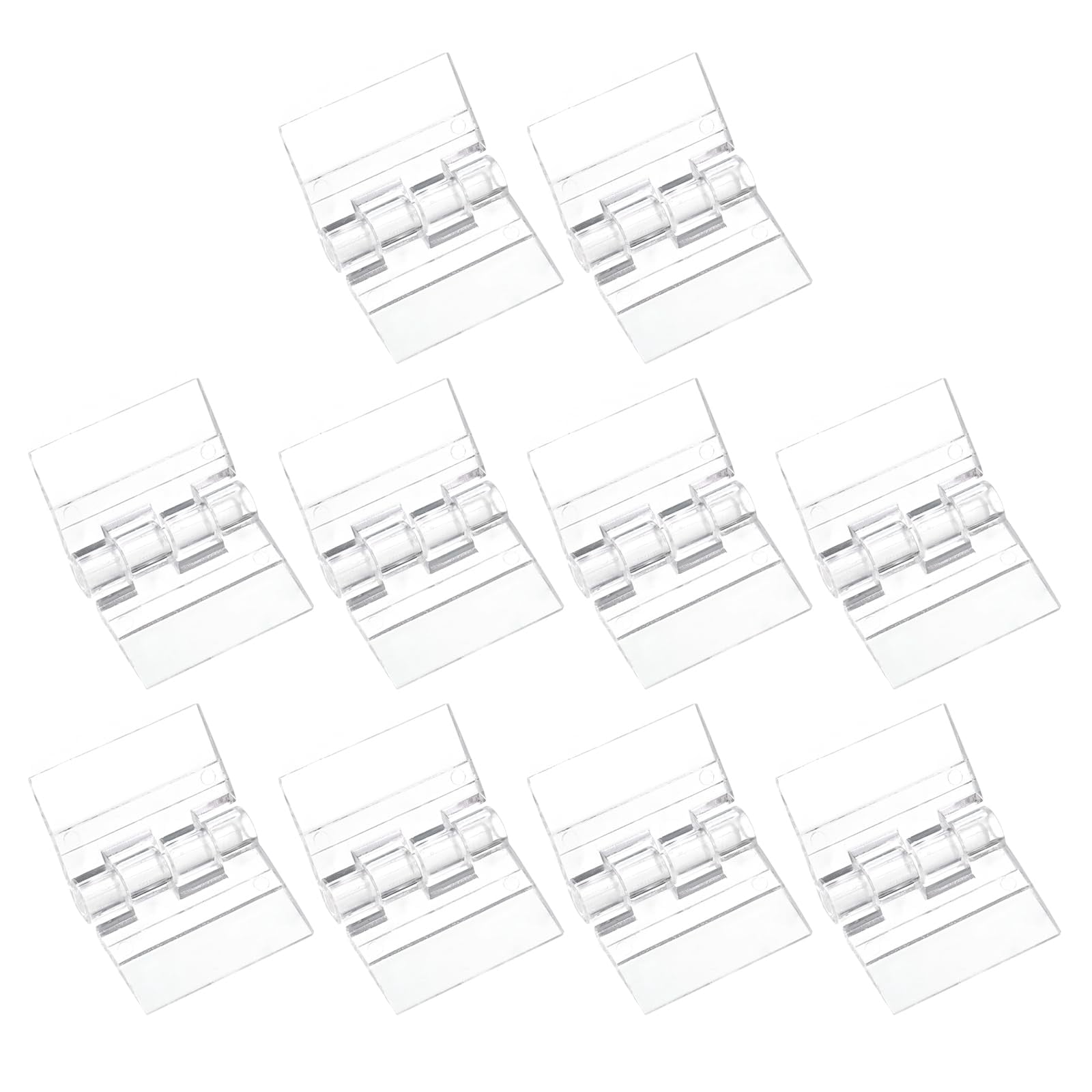 uxcell 20Pcs Acrylic Hinges, Clear Acrylic Folding Hinge Transparent ...