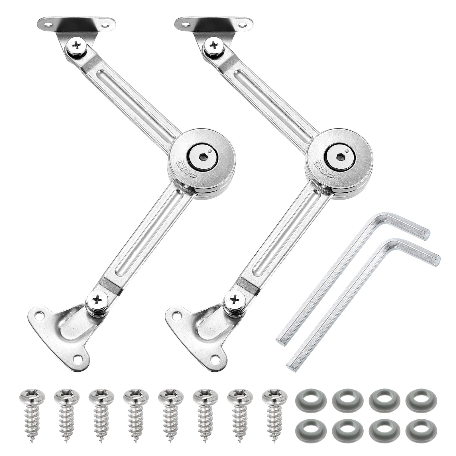 uxcell 2Pcs Lid Support Hinge, 200N Adjustable Hinge Damper Gas Struts ...