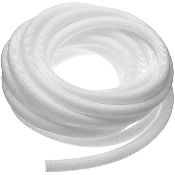 uxcell 3/4 Inch x 33 Ft Split Wire Loom Tubing, Guard Convoluted Flex ...