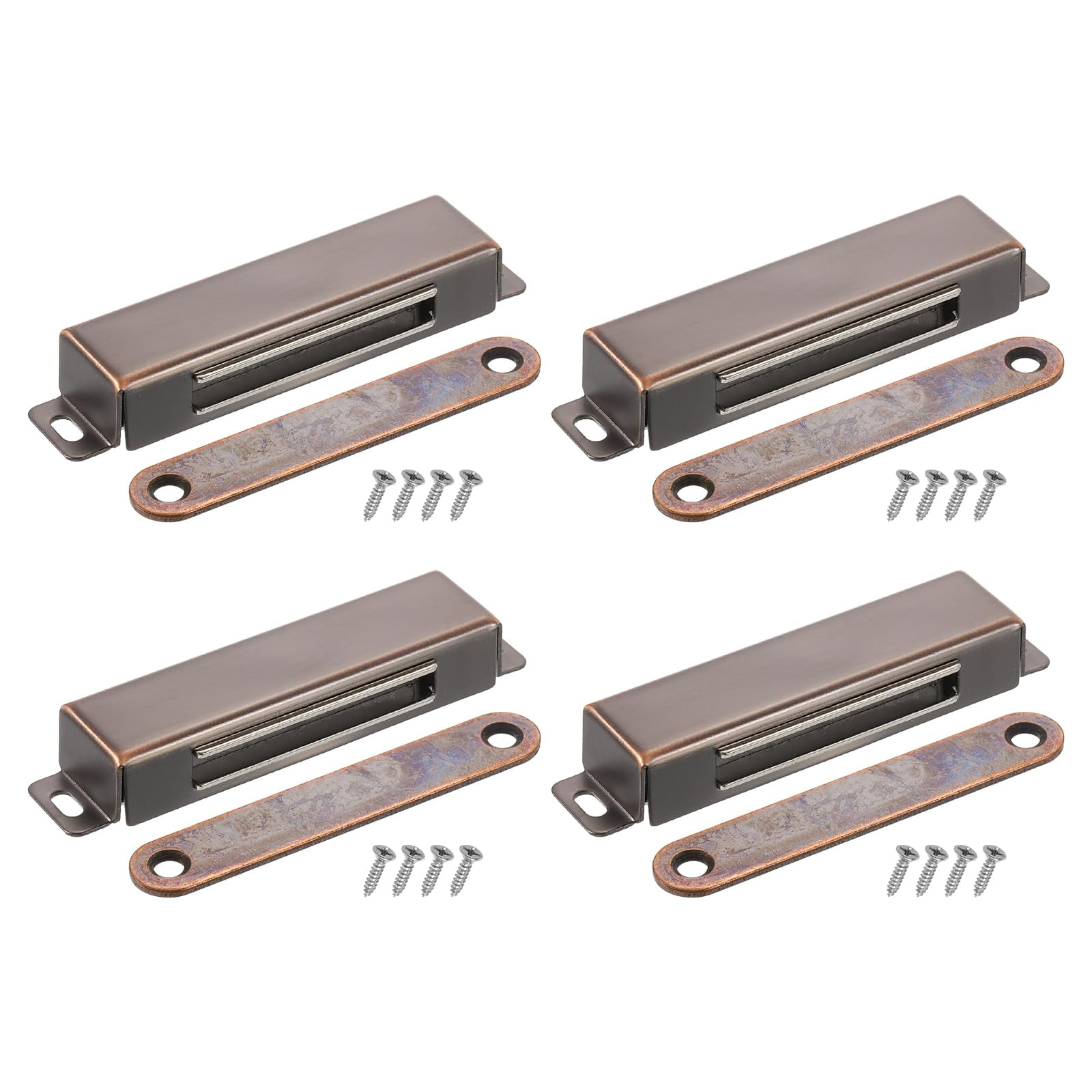 uxcell 4Pcs Cabinet Magnet Latch, 95x20x15mm Adhesive Drawer Latch ...