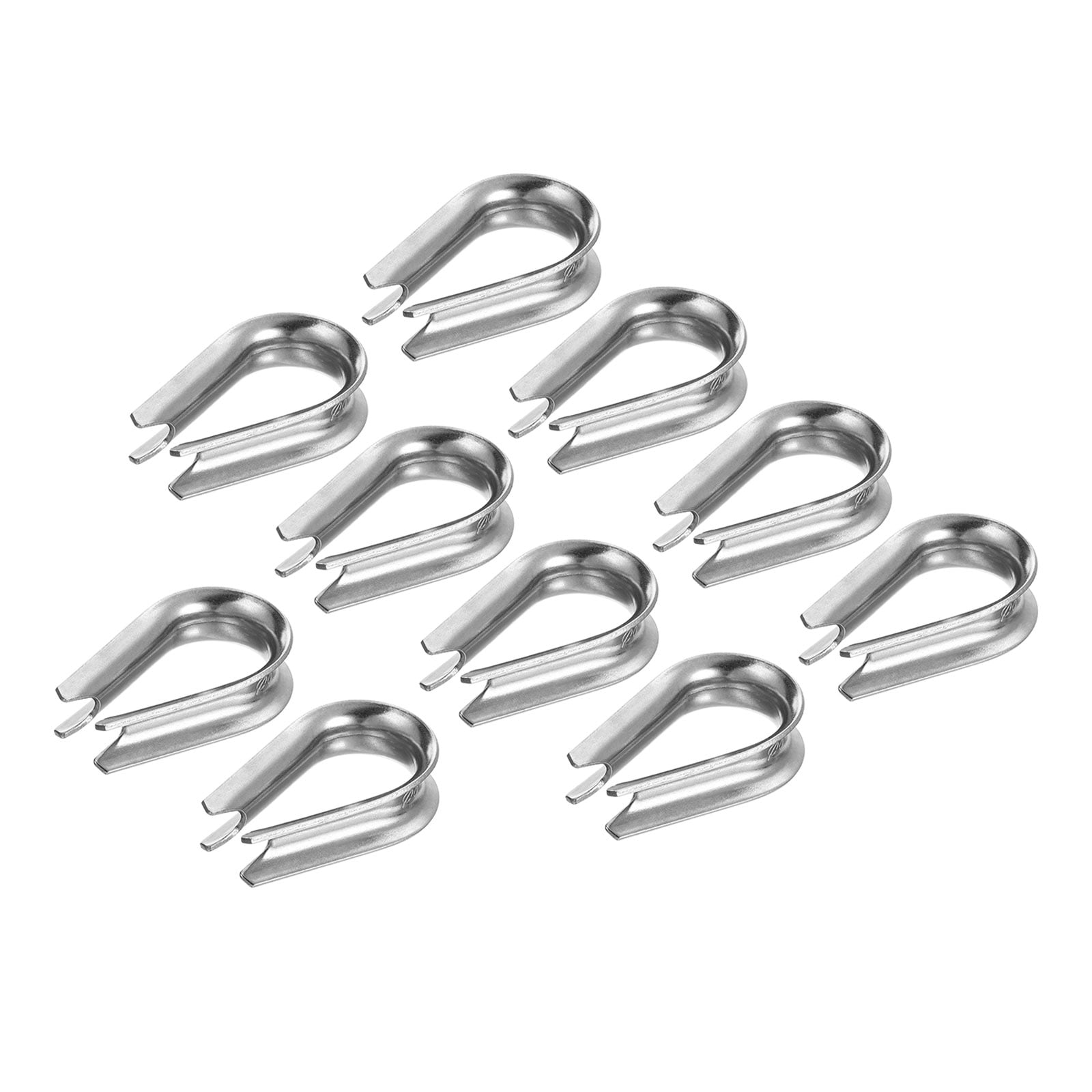 uxcell 8mm 5/16 Inch Wire Rope Thimble 10Pcs Cable Thimbles 304 ...