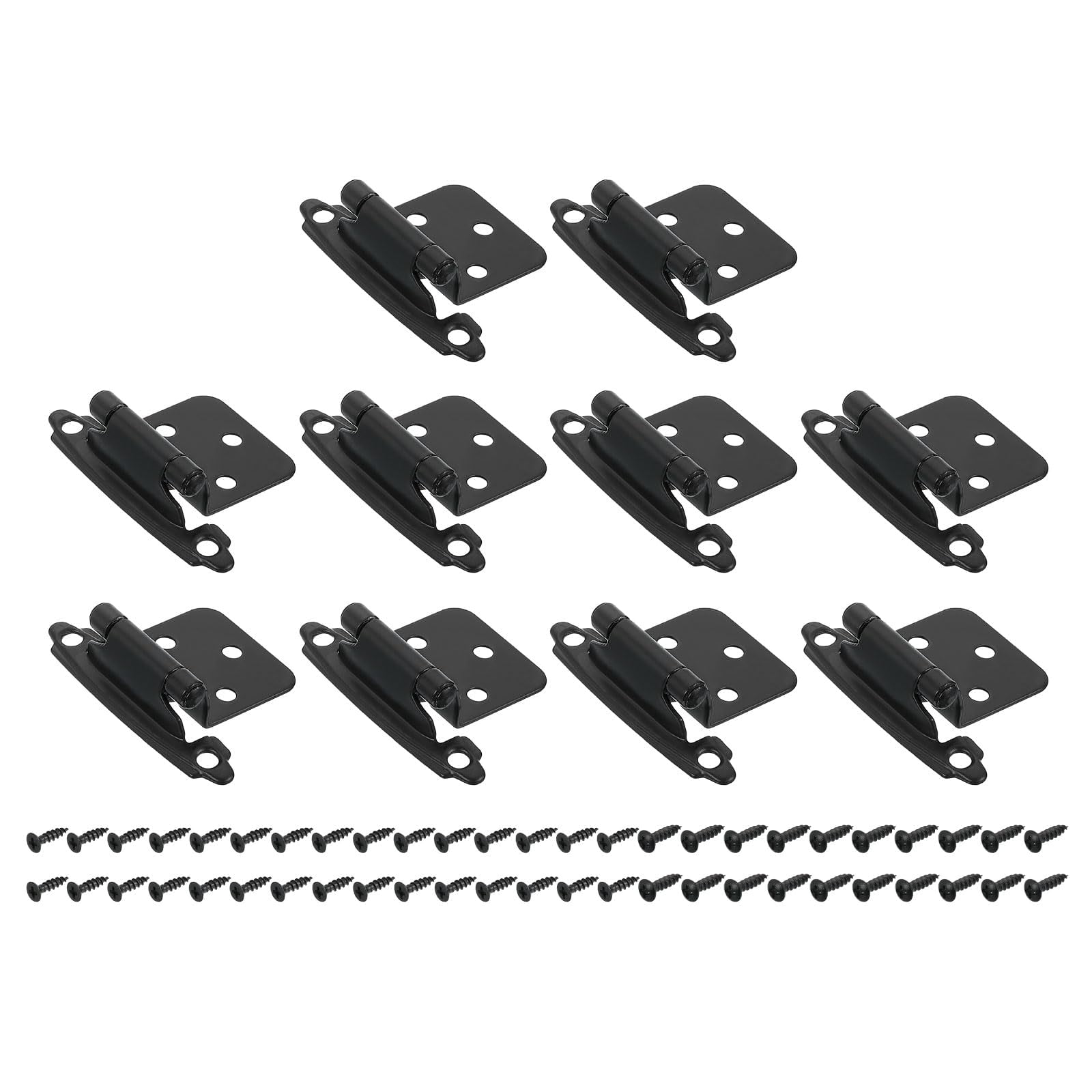 uxcell Cabinet Kitchen Inset Hinges, 30Pcs 1/2" Overlay Semi-Concealed ...