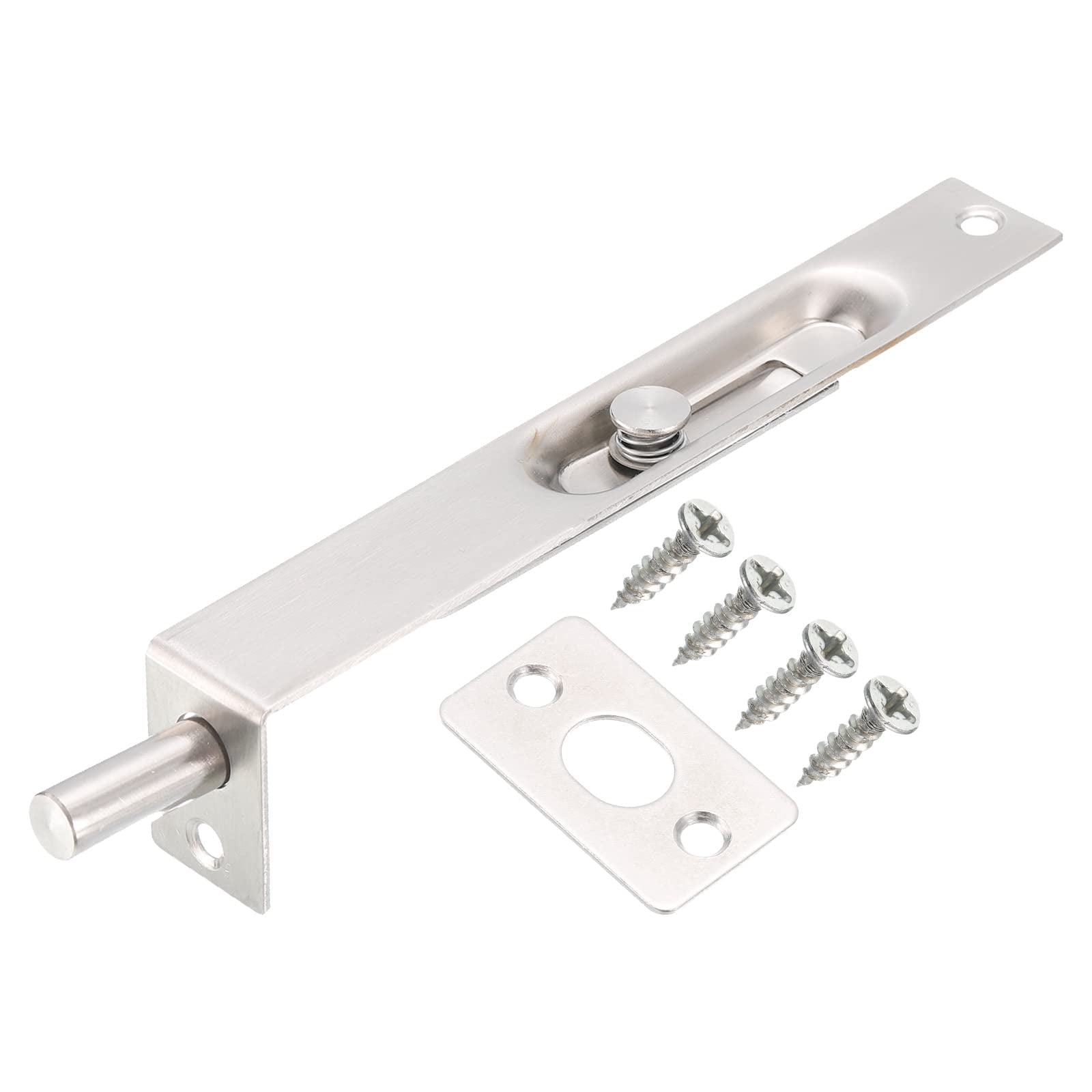uxcell Flush Bolt, 6 Inch Stainless Steel Door Concealed Slide Lock ...