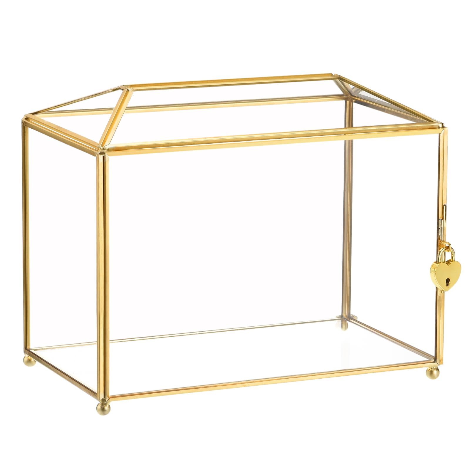 uxcell Glass Card Box Wedding Card Box with Lock for Wedding Reception ...