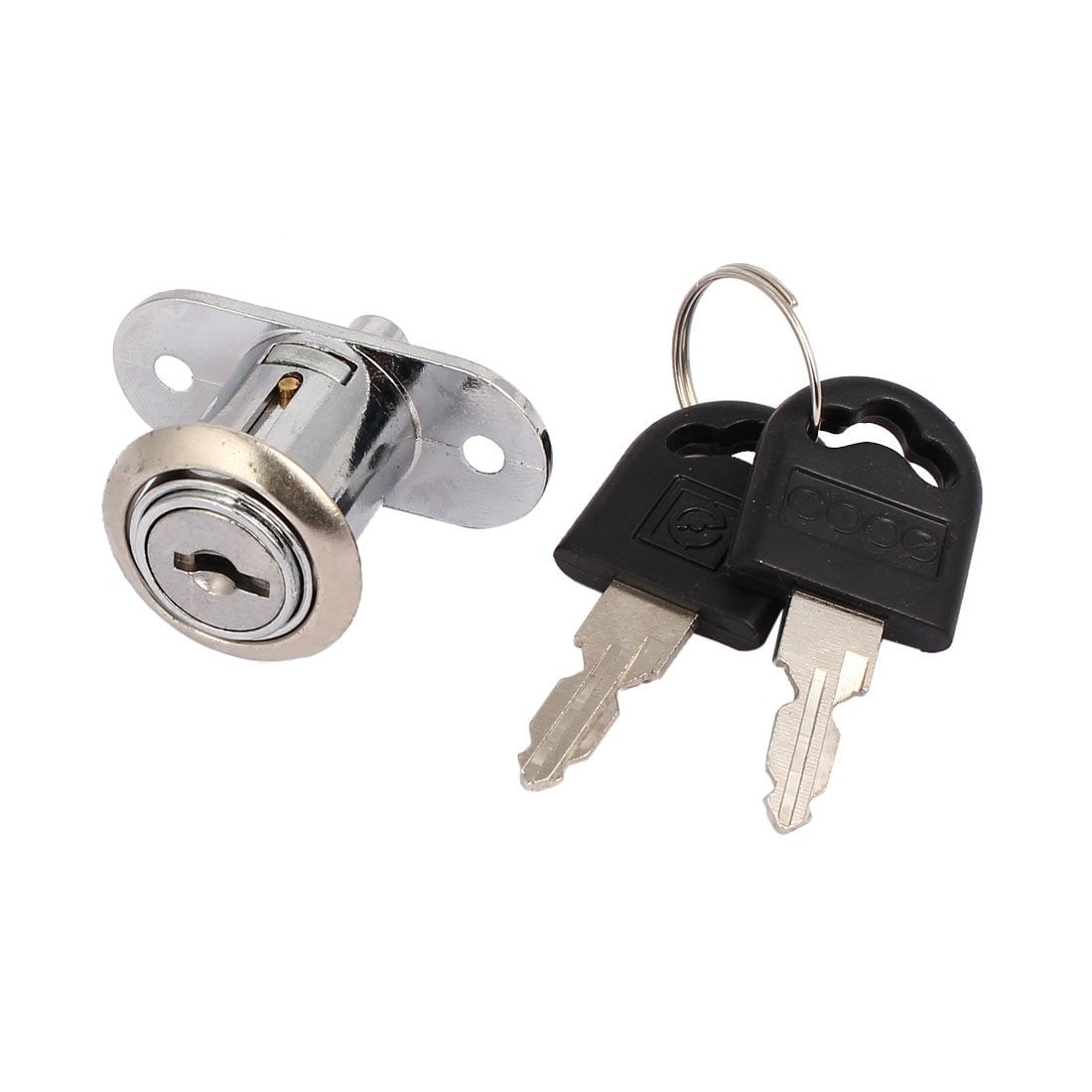 uxcell Home Office Showcase Cabinet Cylinder Push Plunger Lock 2 Keys ...