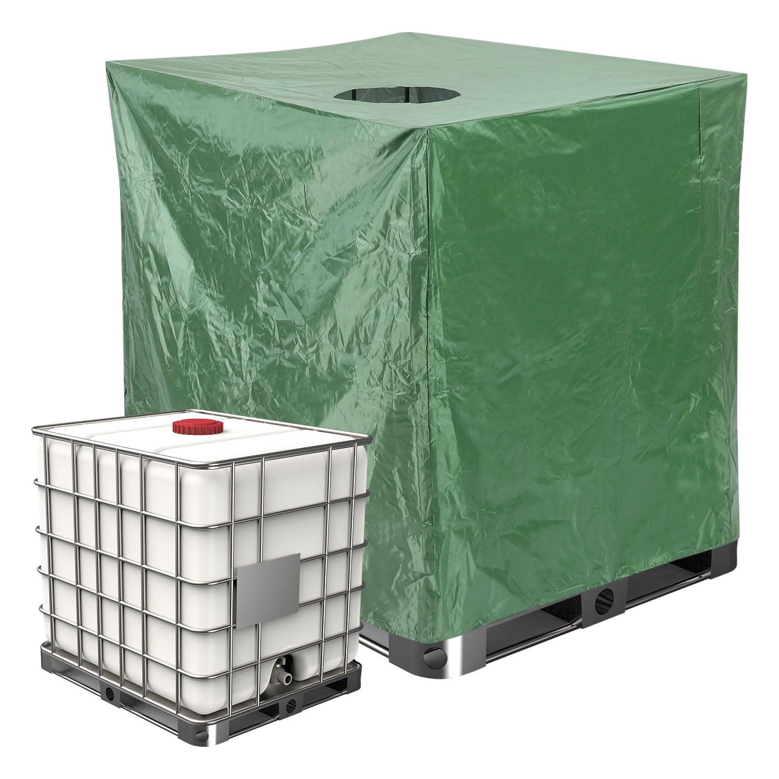 uxcell IBC Tote Cover, 47" L x 39" W x 46" H Sunshade Waterproof ...