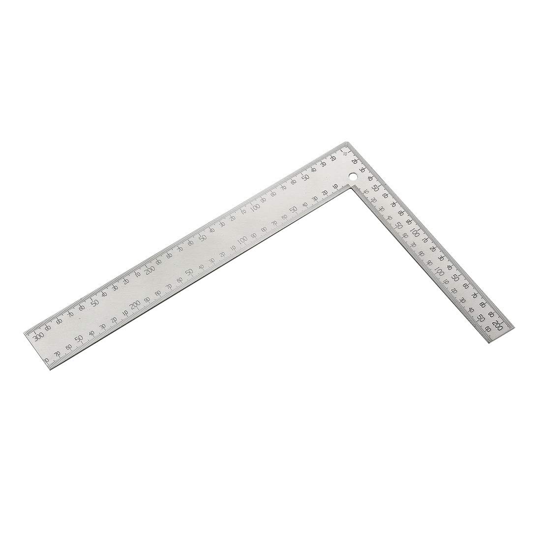 uxcell L Square 200x300mm/8x12inch Steel Metric Inch Double Scale 90 ...