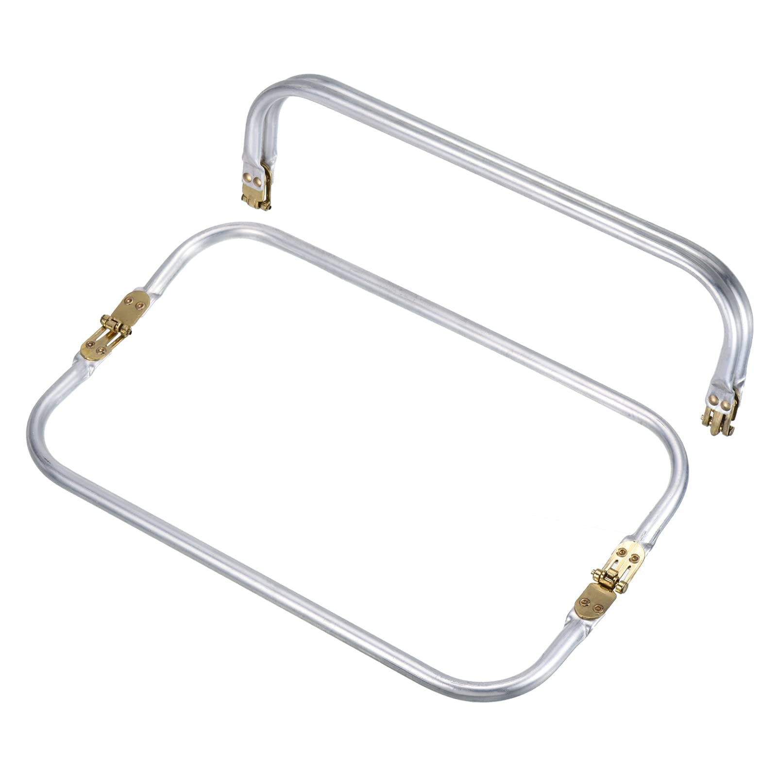 uxcell Metal Purse Frame 2Pcs, 12" Rectangle Lock Frame Kiss Lock Clasp ...