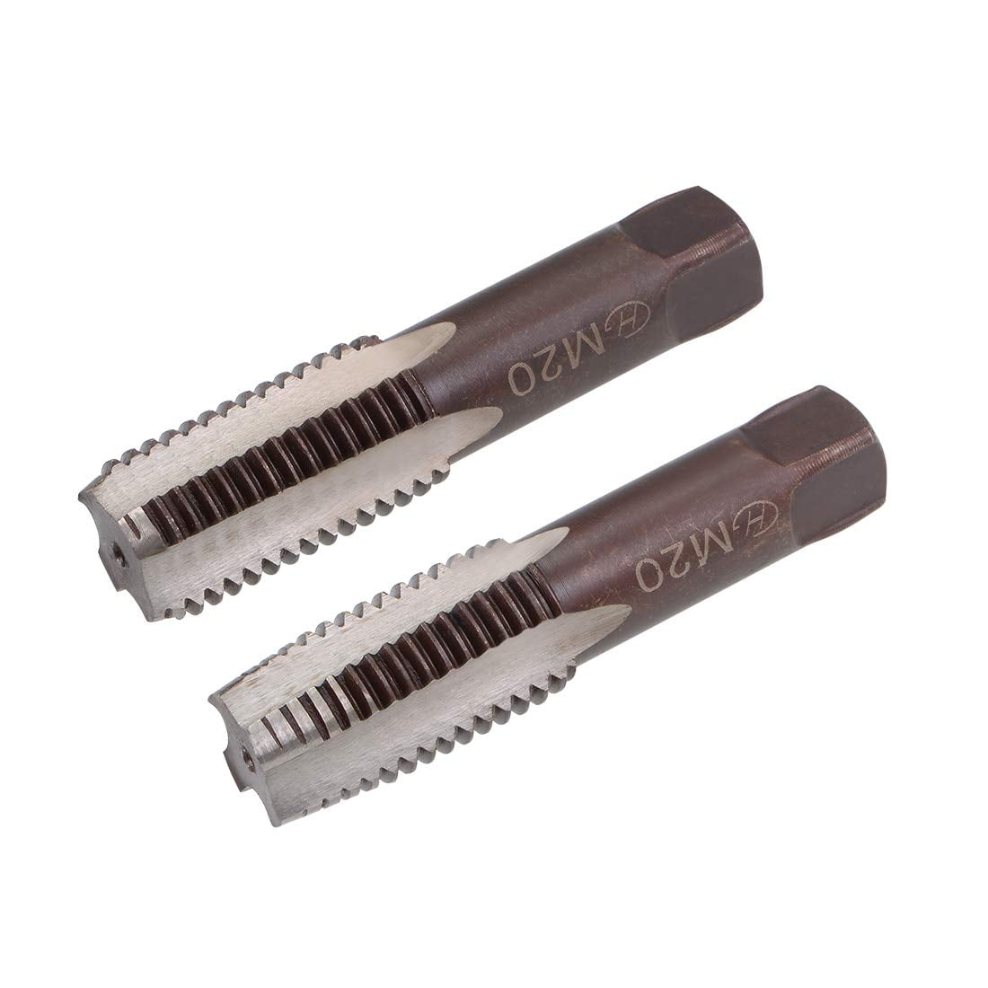 uxcell Metric Hand Tap M20 Thread 2.5 Pitch 4 Straight Flutes H2 Alloy ...