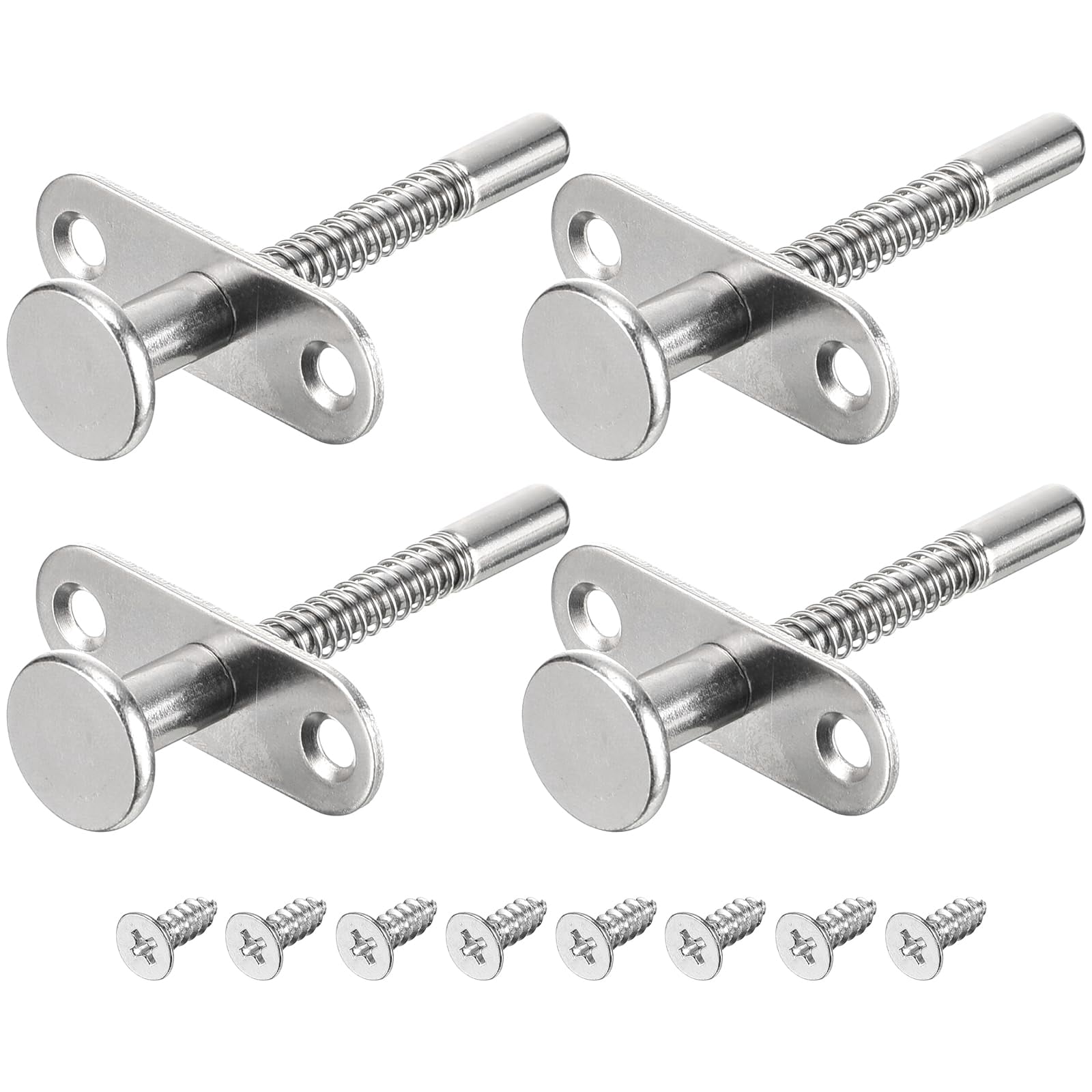 uxcell Plunger Latches, 6.5x65mm/0.26x2.56inch Steel Spring-Loaded Bolt ...