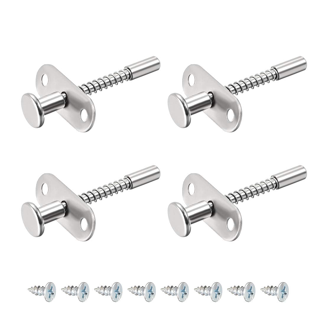 uxcell Plunger Latches Spring-loaded Stainless Steel 7mm Dia Head 6mm ...