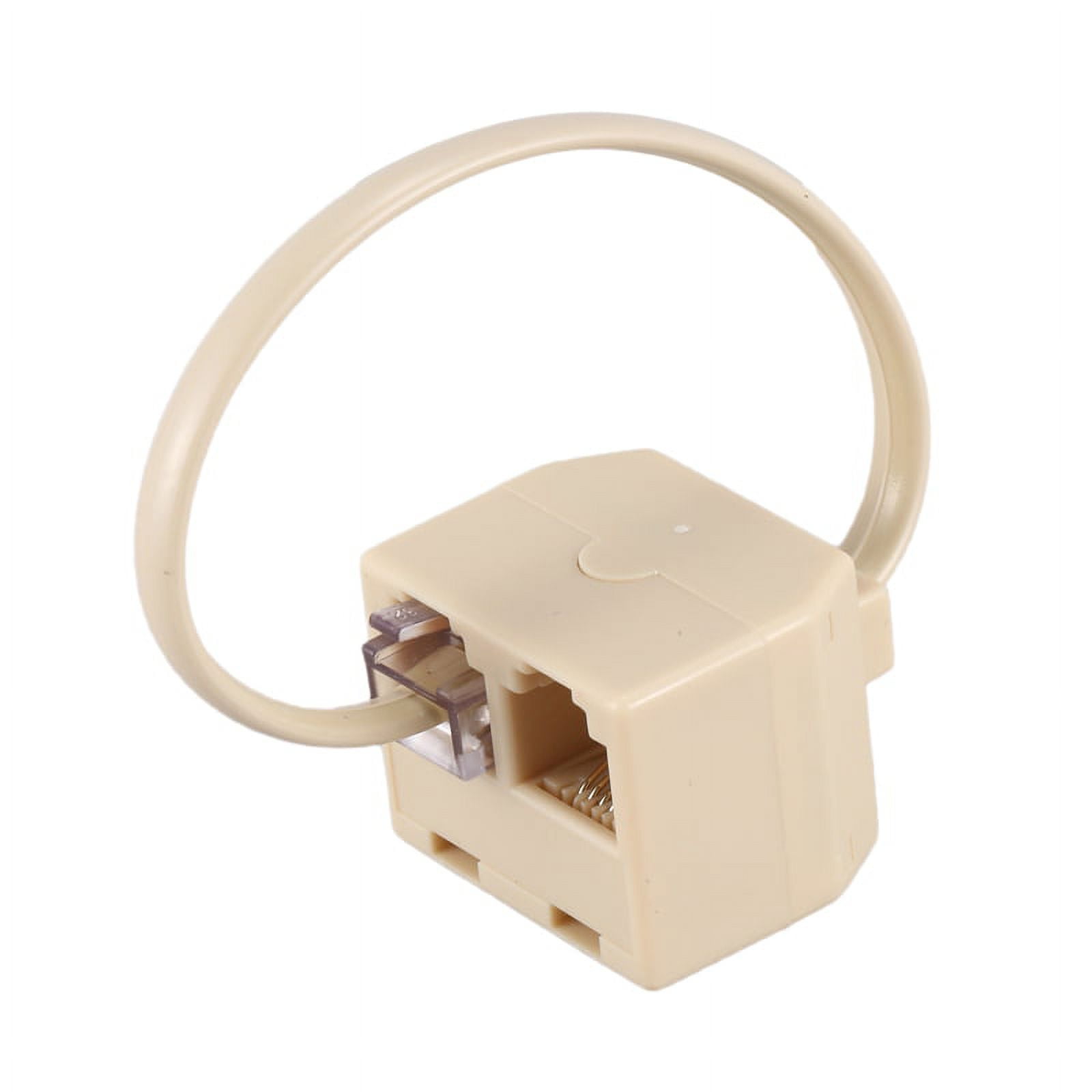 uxcell？ RJ11 6P4C 2 Way Outlet Telephone Jack Line Splitter Adapter ...
