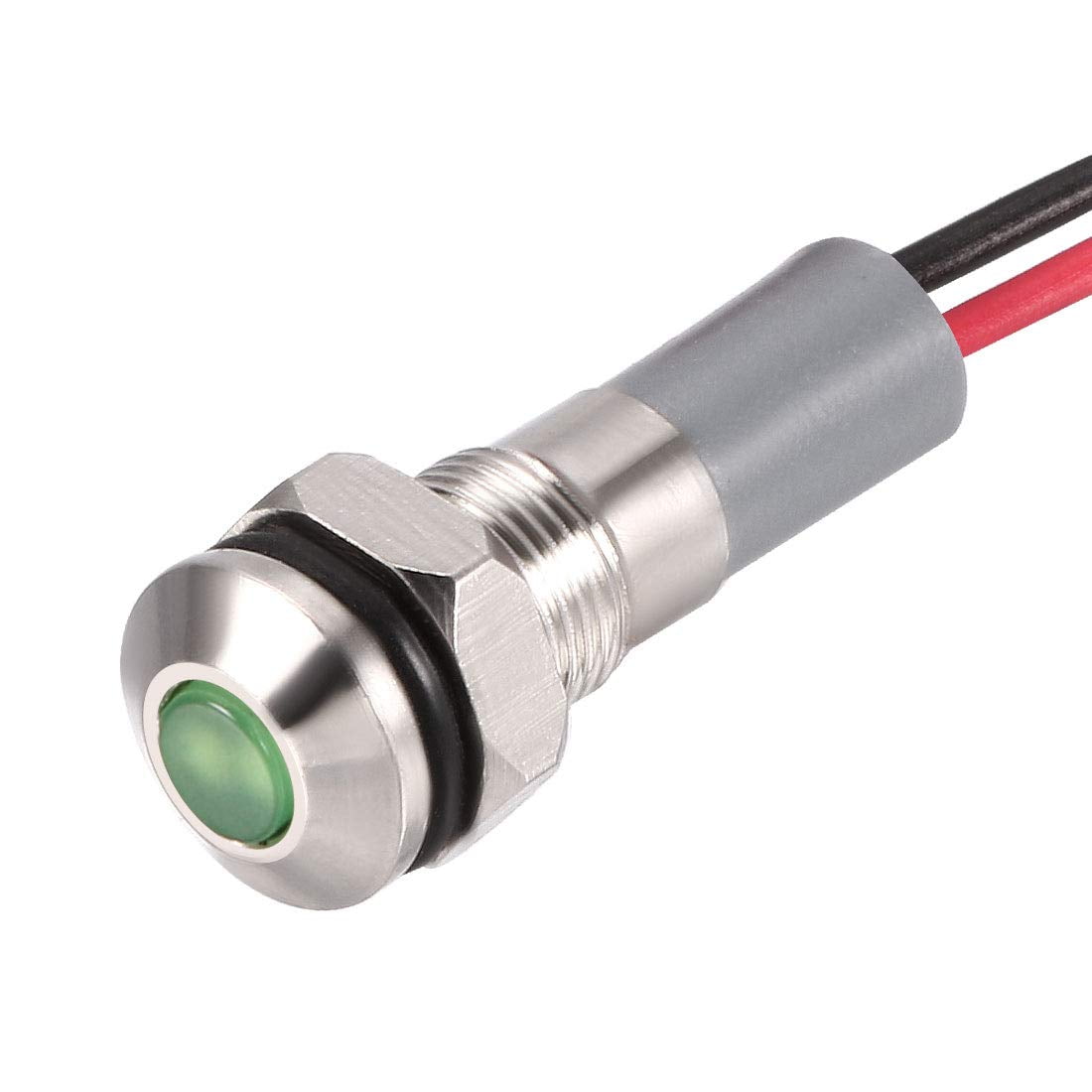 uxcell Signal Indicator Lights IFF17 AC/DC 12V-24V 6mm Panel Mount ...