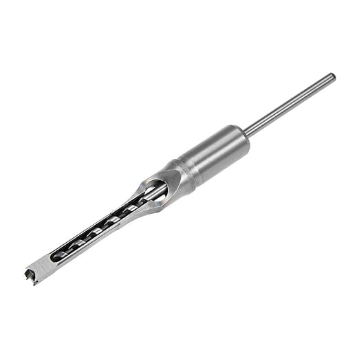 uxcell Square Hole Drill Bit, 5/16" High-Carbon Steel Hollow Chisel ...