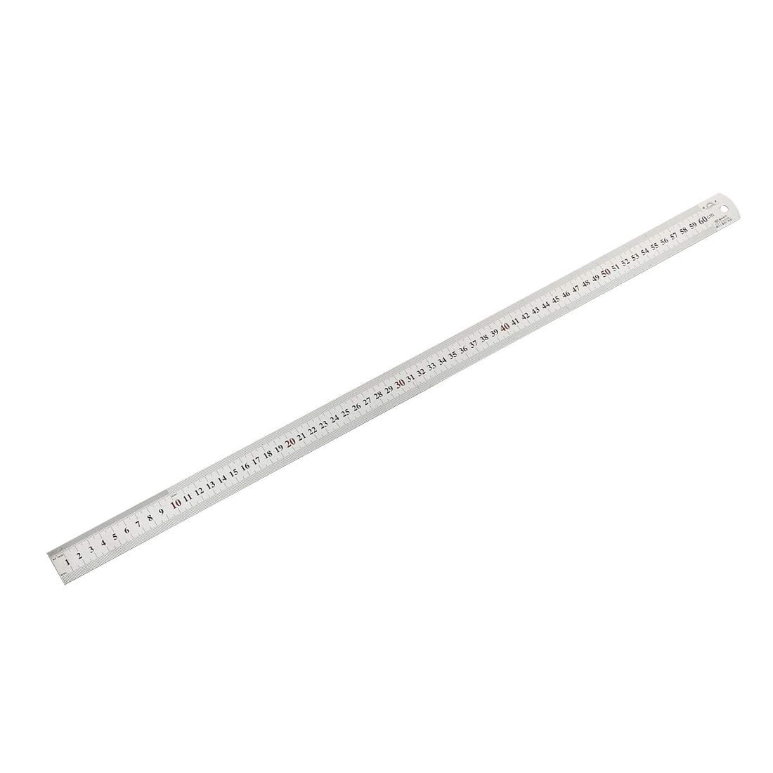 uxcell Straight Ruler 600mm 24 Inch Metric Stainless Steel Measuring ...