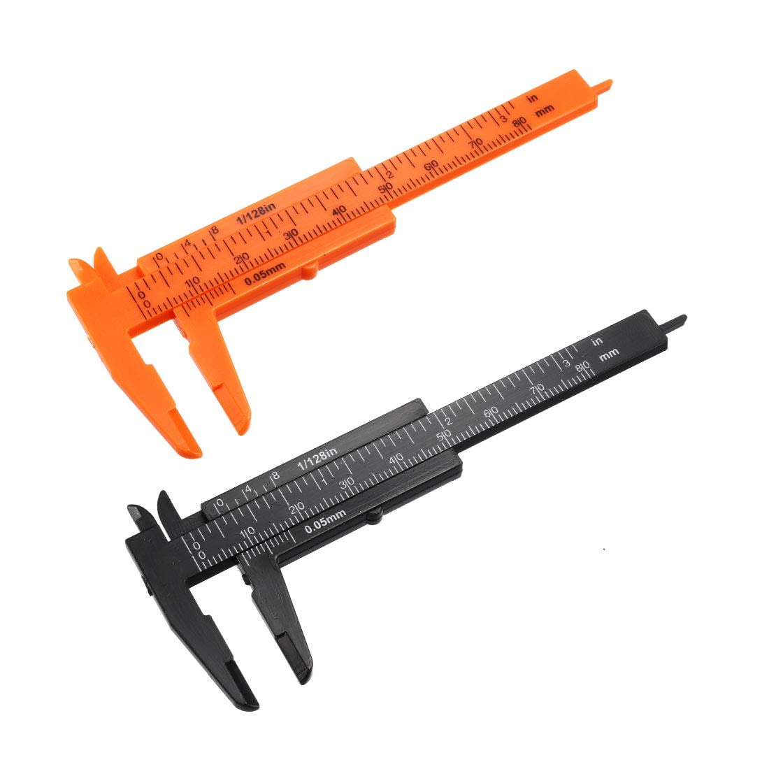 uxcell Vernier Caliper 80mm 3 Inch Metric Mini Double Scale Plastic ...