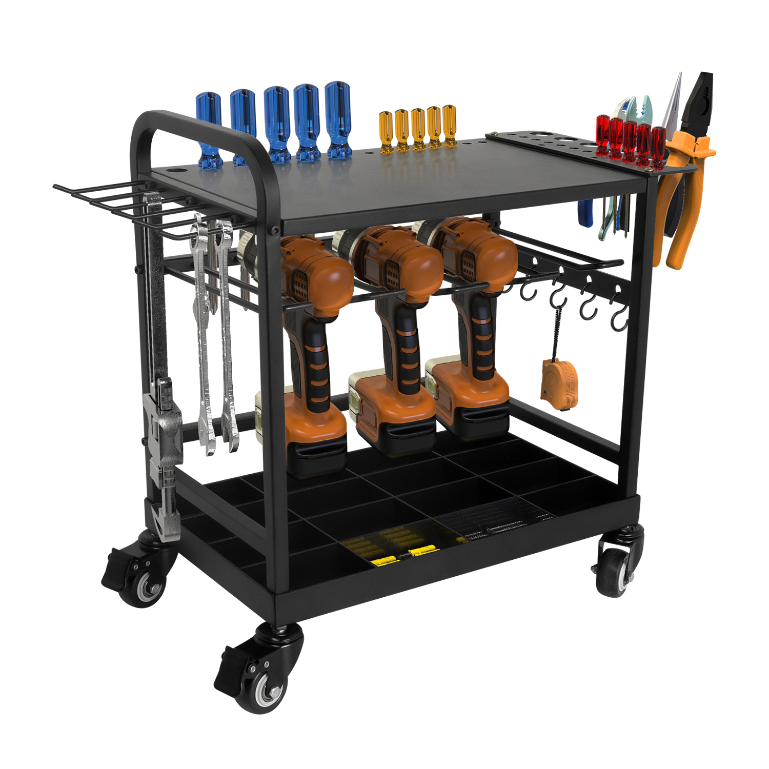 WEN Three-Tray 300-Pound Capacity Triple Decker Service and Utility ...