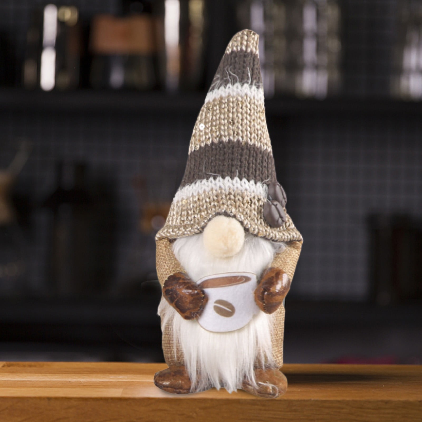 uytogofe 1 PCS Coffee Dwarf Plush Ornaments Handmade Swedish Dwarf ...