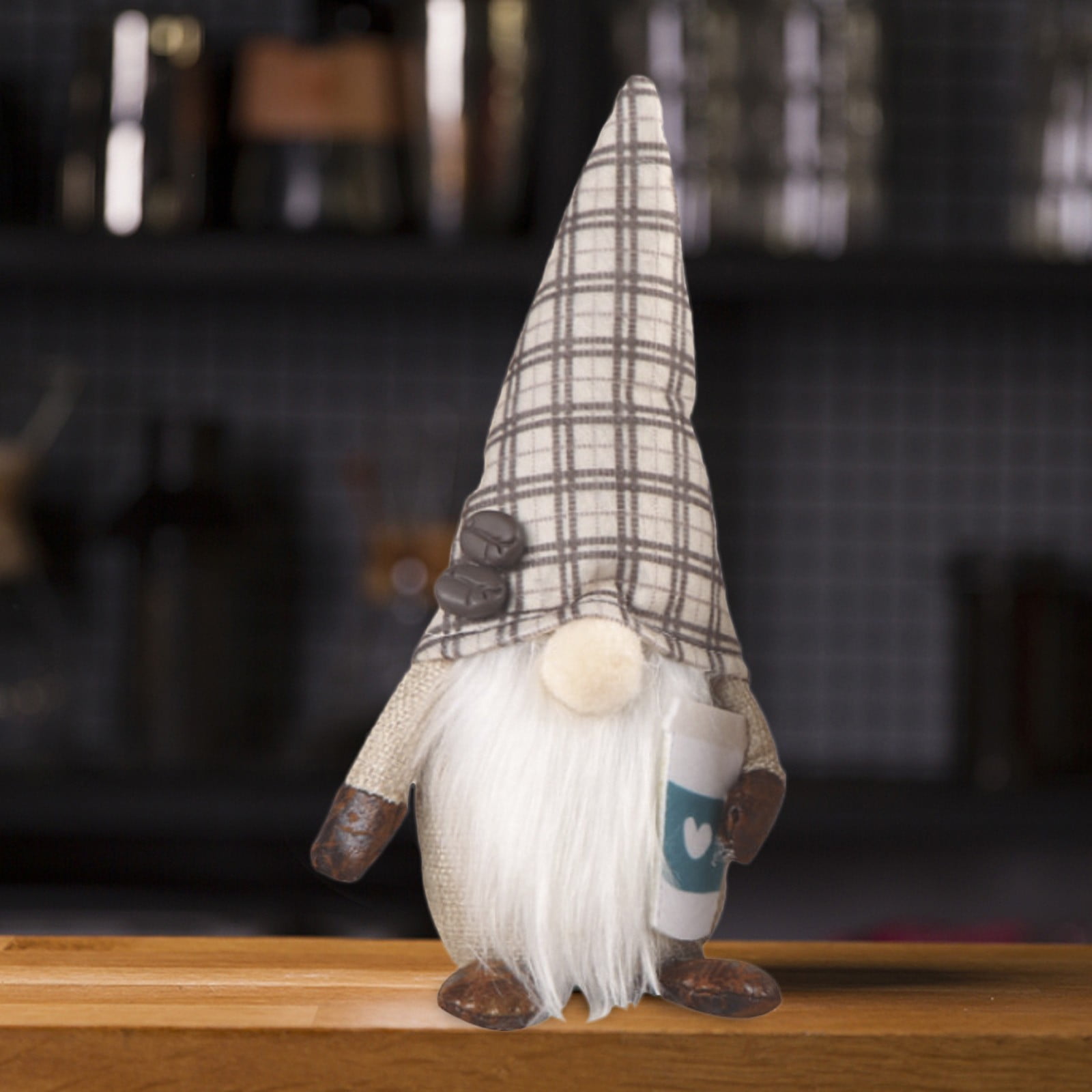 uytogofe 1 PCS Coffee Dwarf Plush Ornaments Handmade Swedish Dwarf ...