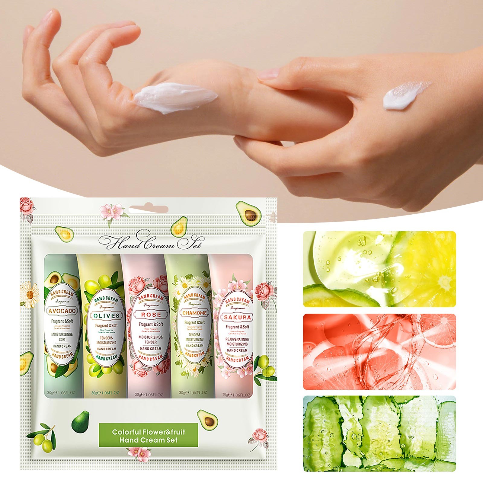 uytogofe 10Pack Natural Plant Fragrance Hand For Dry Hands Moisturizing Hand Care Travel Gift ...
