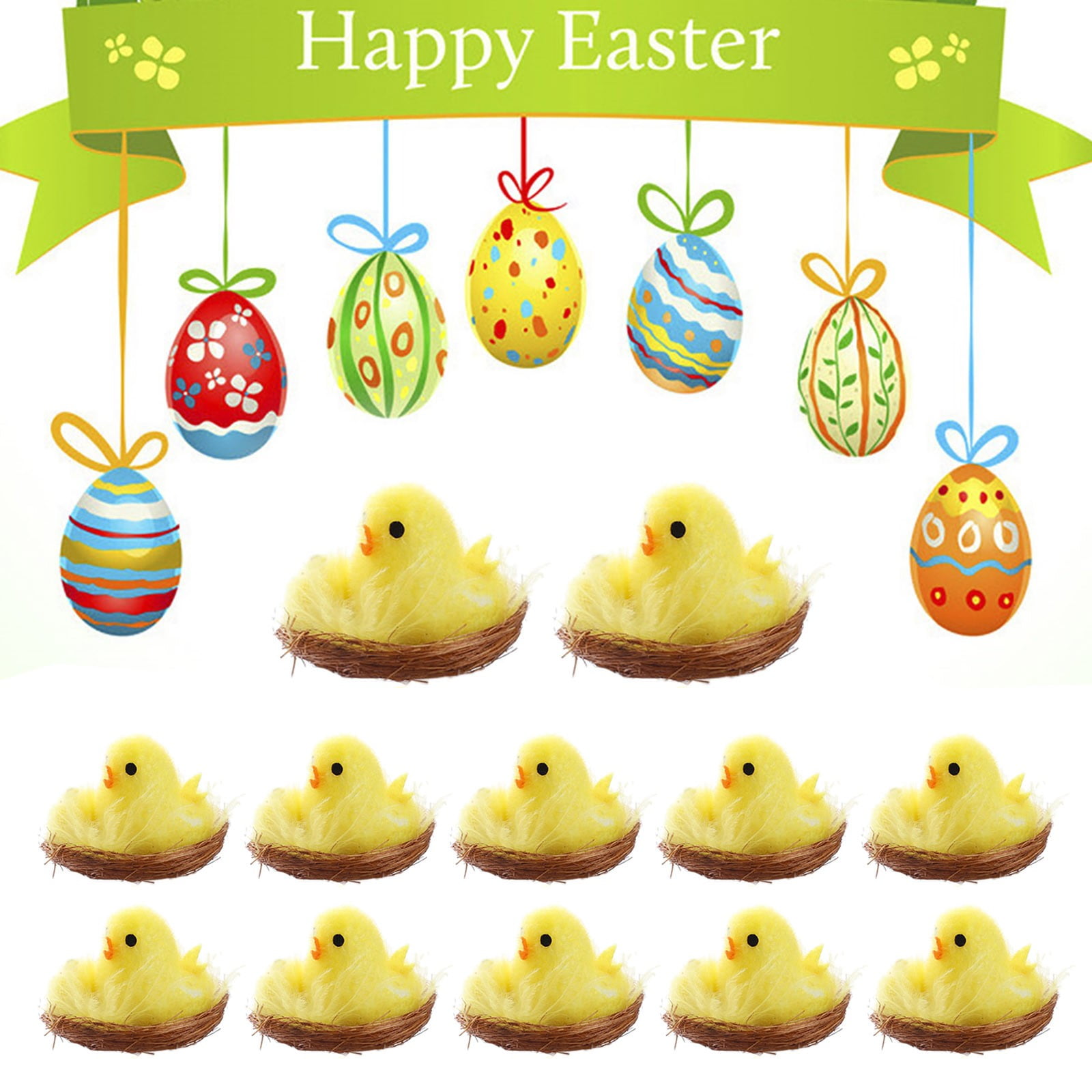 uytogofe 12 Pieces Easter Furss Chicks Chicks Soft Plush Toys Easter ...