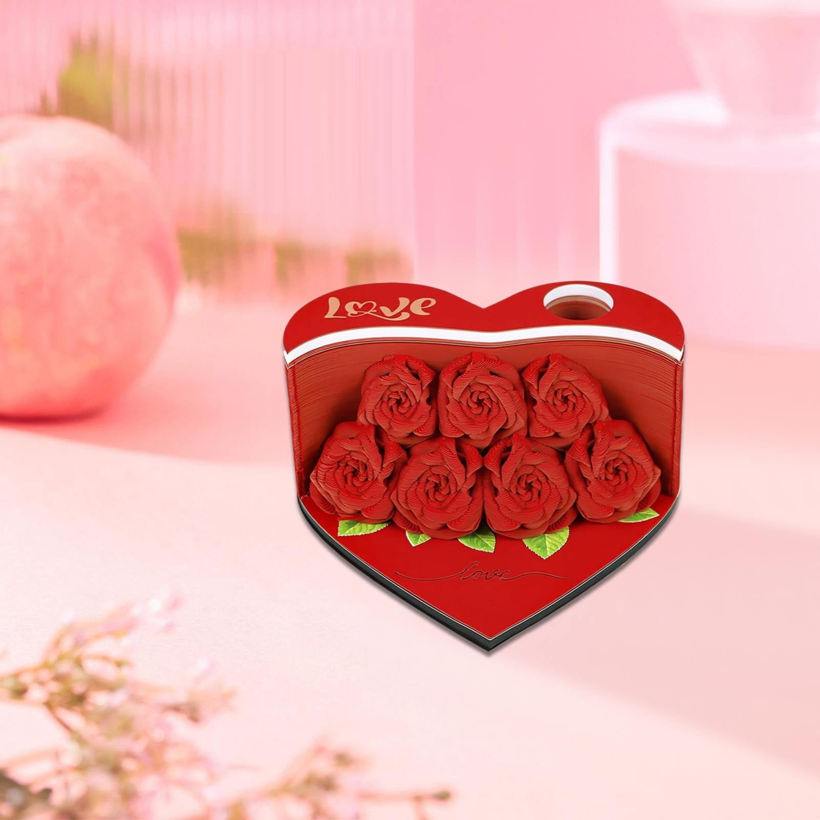 uytogofe 3D Notebook Rose Notebook Art Book 156 Pages Paper Carving Art ...