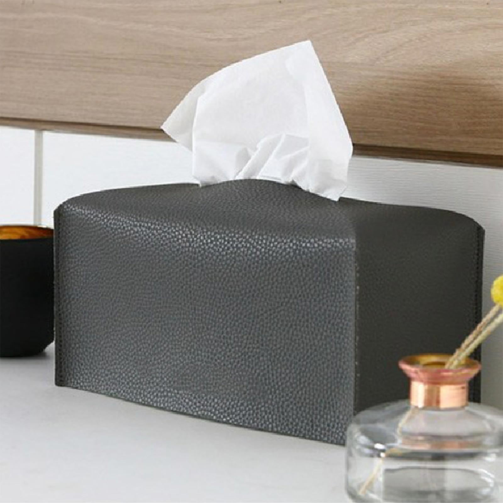 uytogofe Car Mounted Tissue Box Large Leather Tissue Box Living Room ...