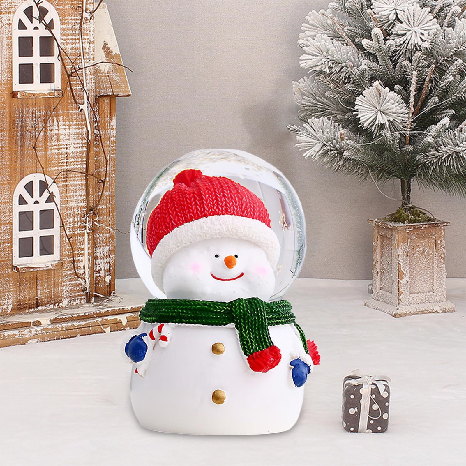 uytogofe Christmas Glowing Santas Snowman Figurine Christmas Table ...