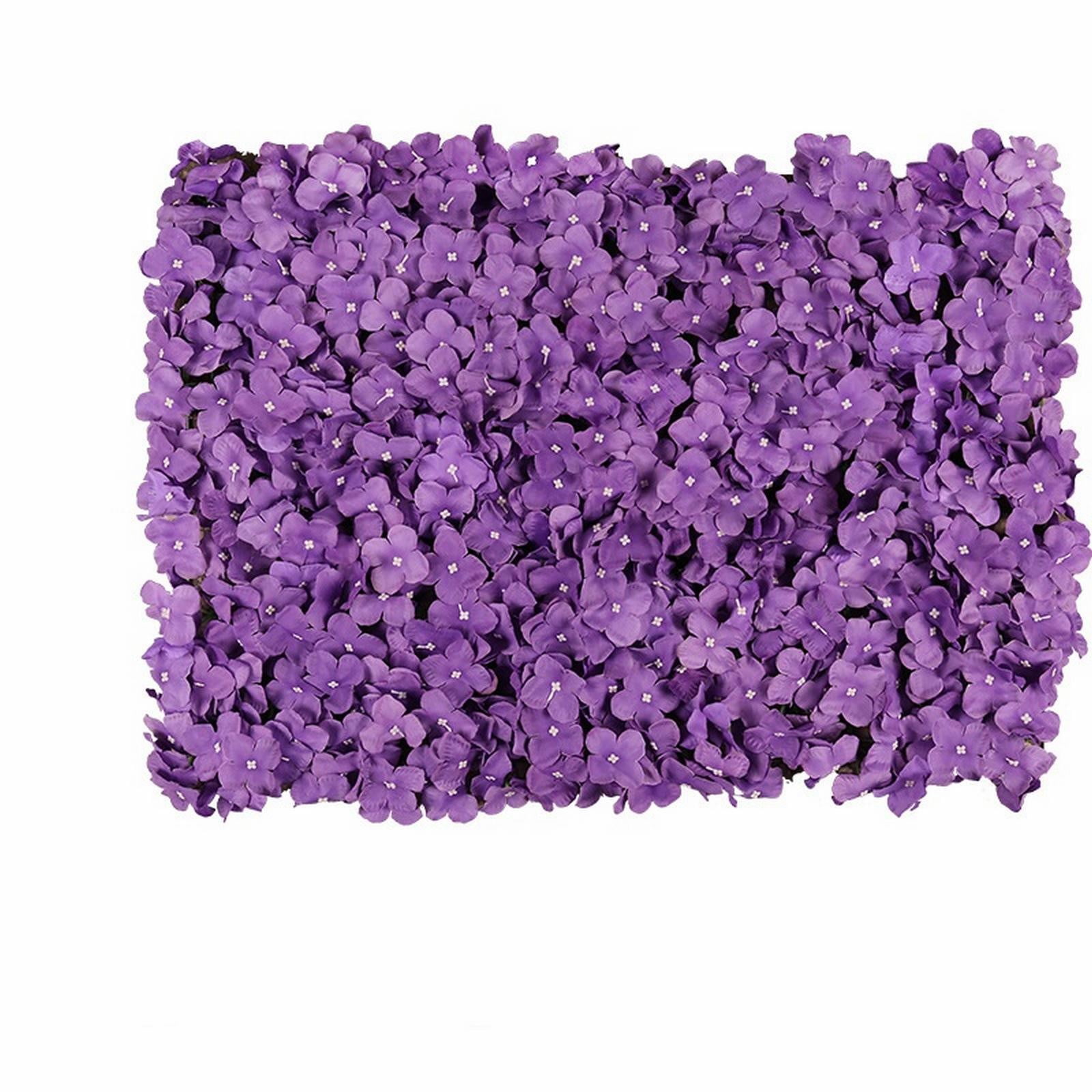 uytogofe Colourful Hydrangea & Rose Artificial Flower Wall Panels 15 X ...