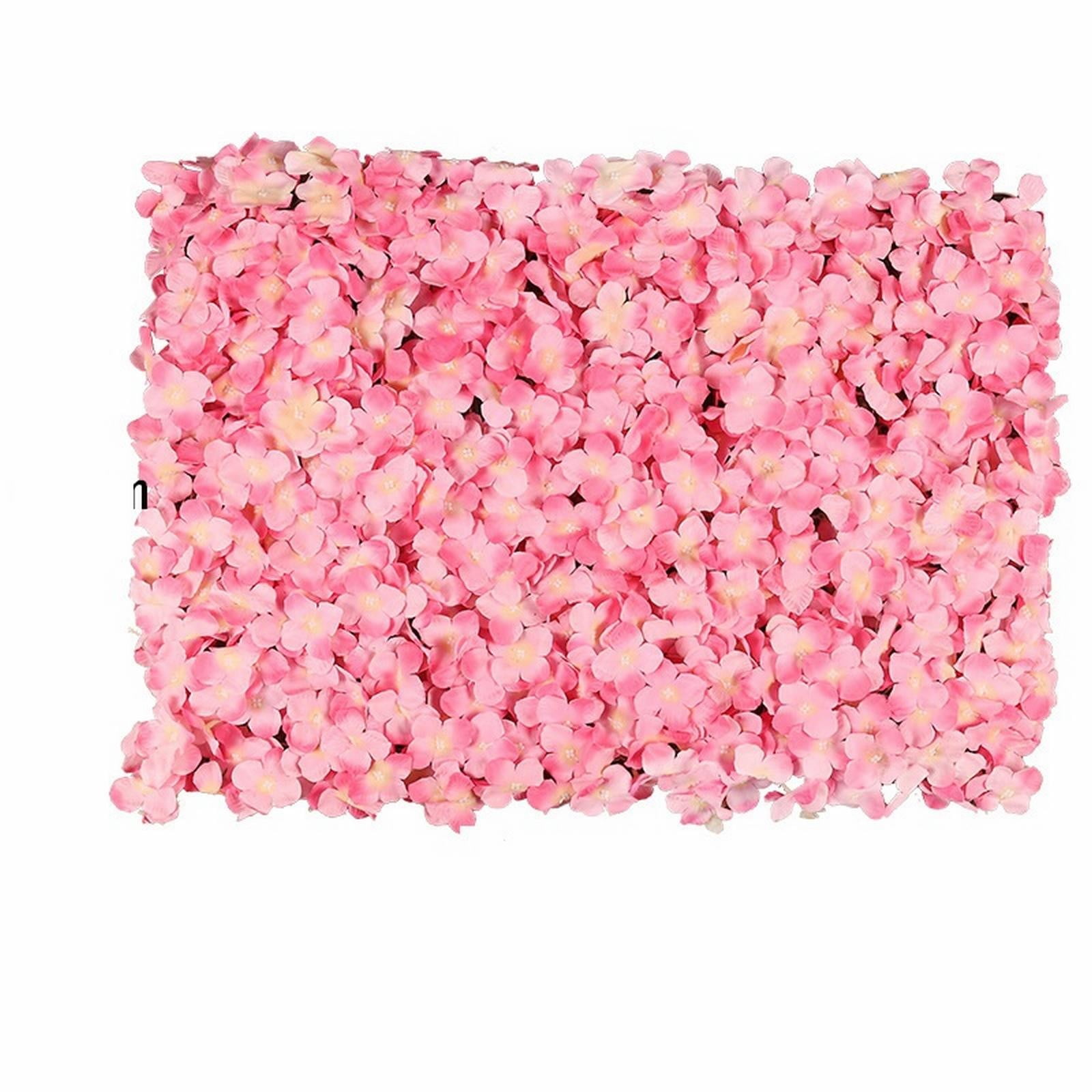 uytogofe Colourful Hydrangea & Rose Artificial Flower Wall Panels 15 X ...