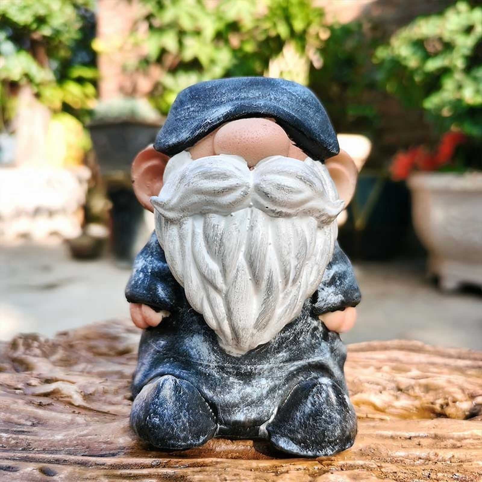 uytogofe Garden Ornaments Cute White Beard Dwarf Shape Indoor Outdoor ...