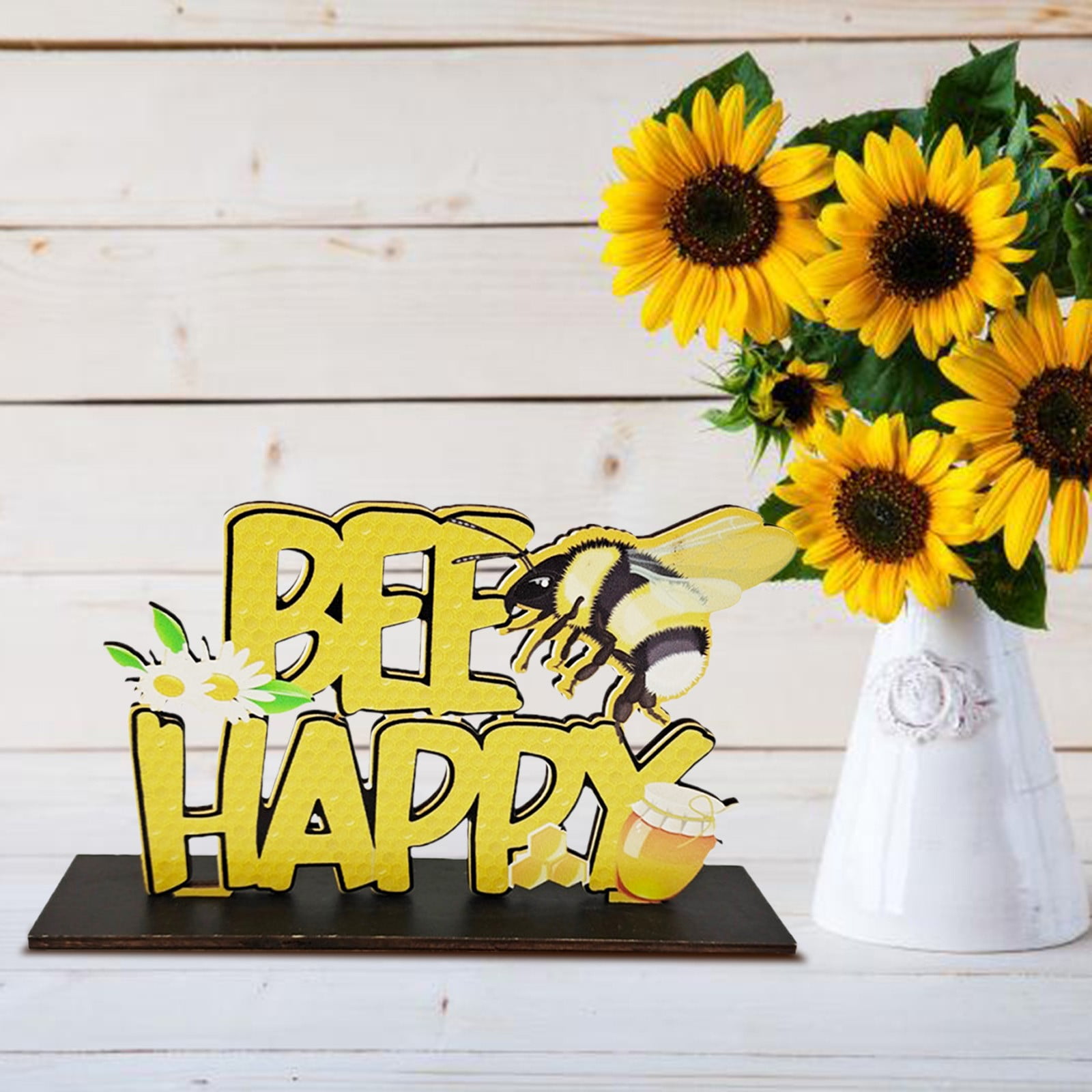 uytogofe Honeybee Festival Wooden Table Decorations Wooden Bee ...