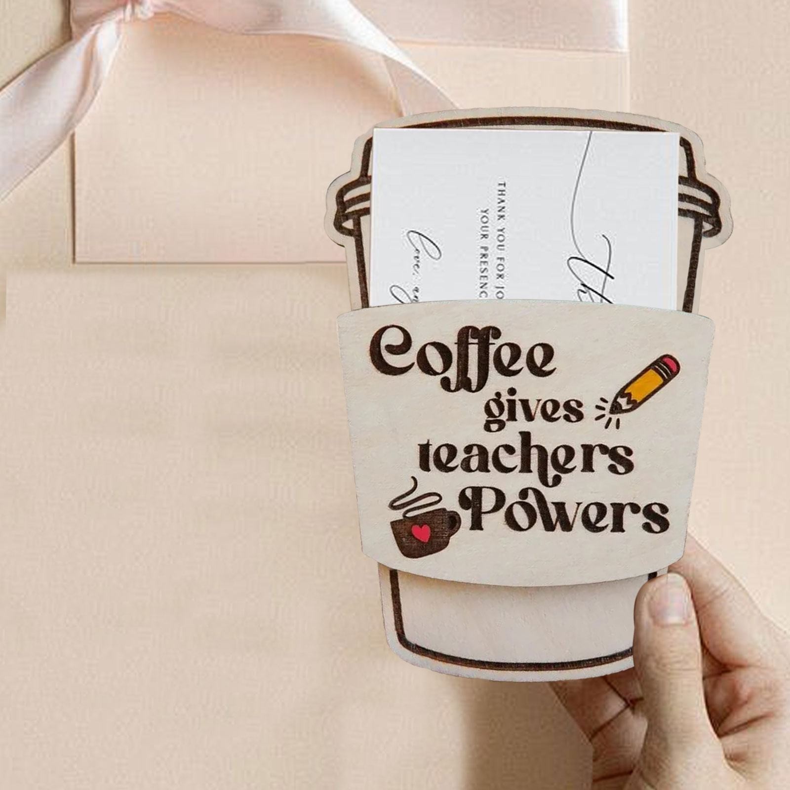 uytogofe New Teacher's Day Wooden Crafts Teacher Gift Card Bag Multi ...