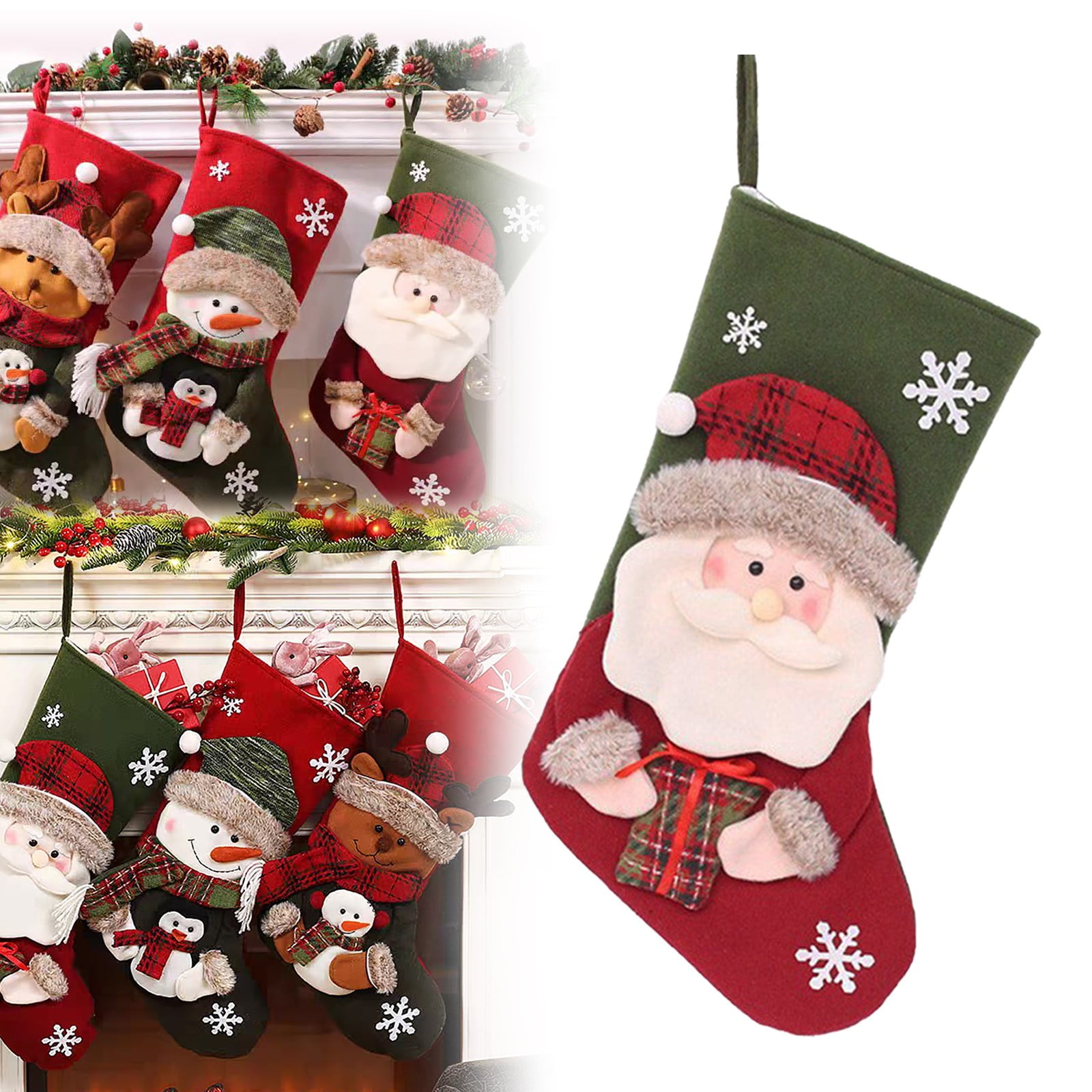 uytogofe Personalized Christmas Stocking With Nmae Custom 3D Christmas ...