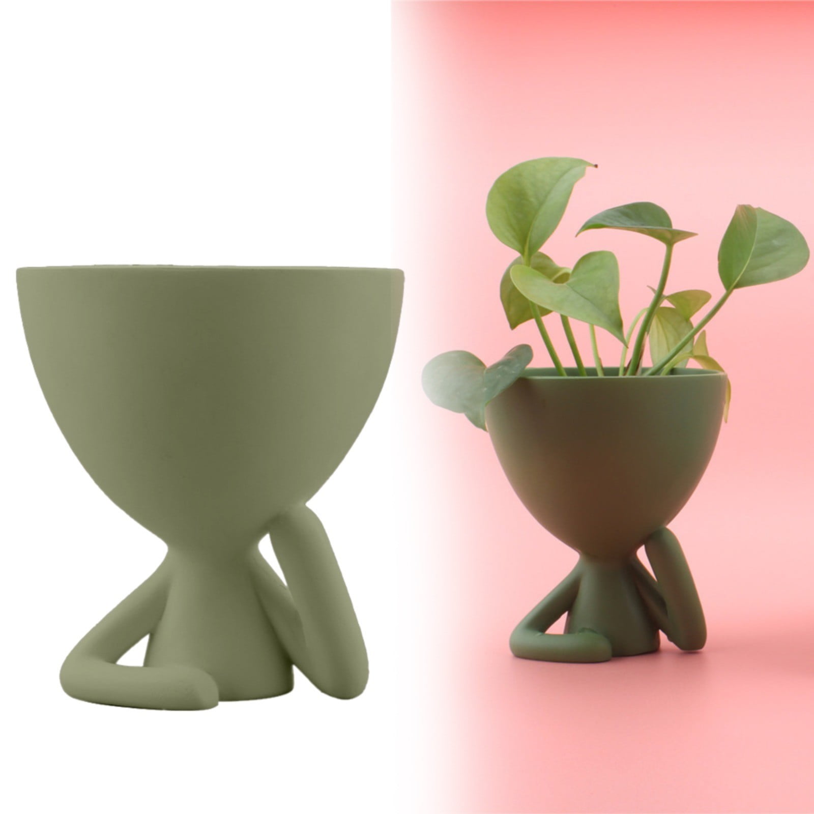 uytogofe Planter Pots—Head Planter Pot Key Storage Pot Succulent ...