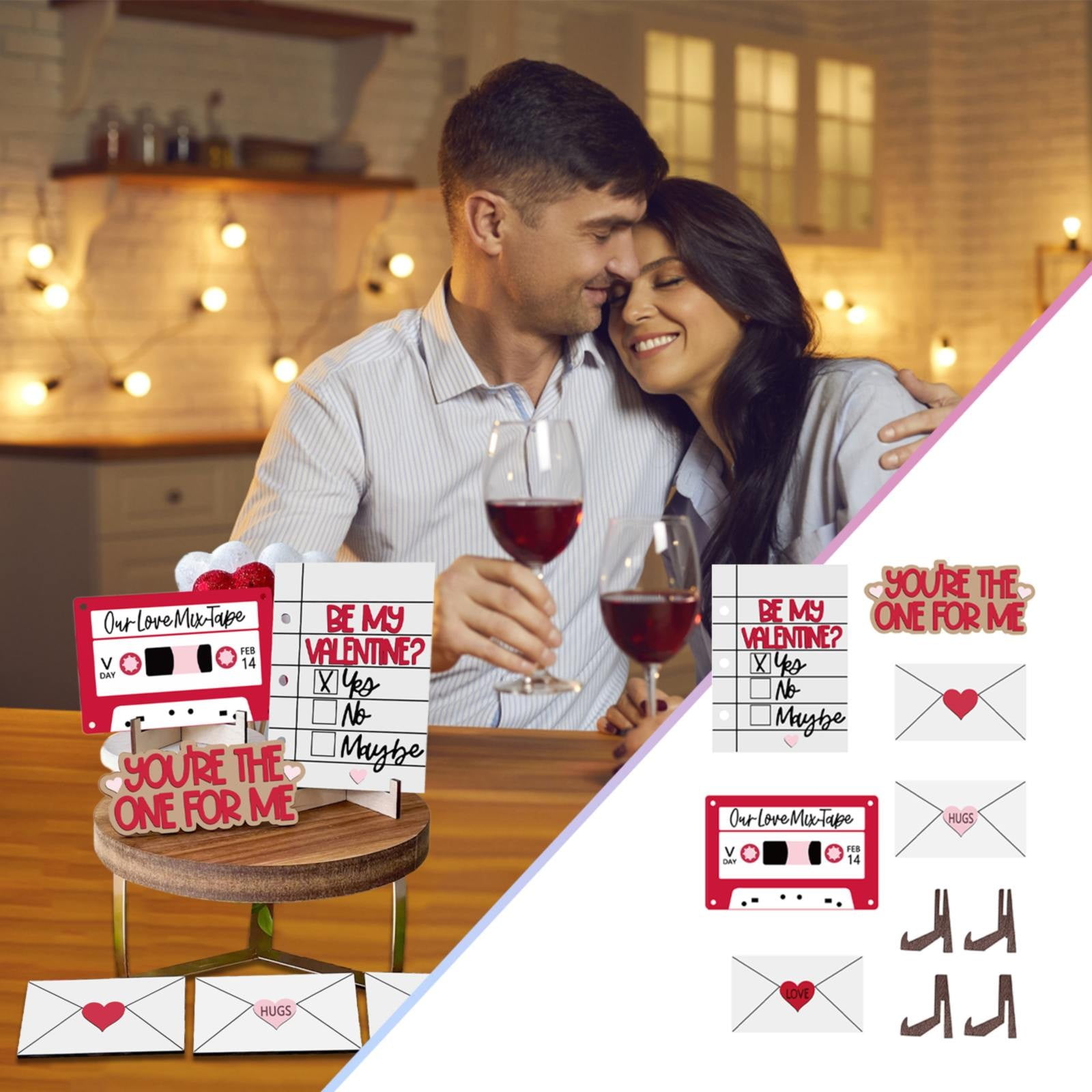 uytogofe Valentine's Day Face Covering People Love Style Layered Tray ...