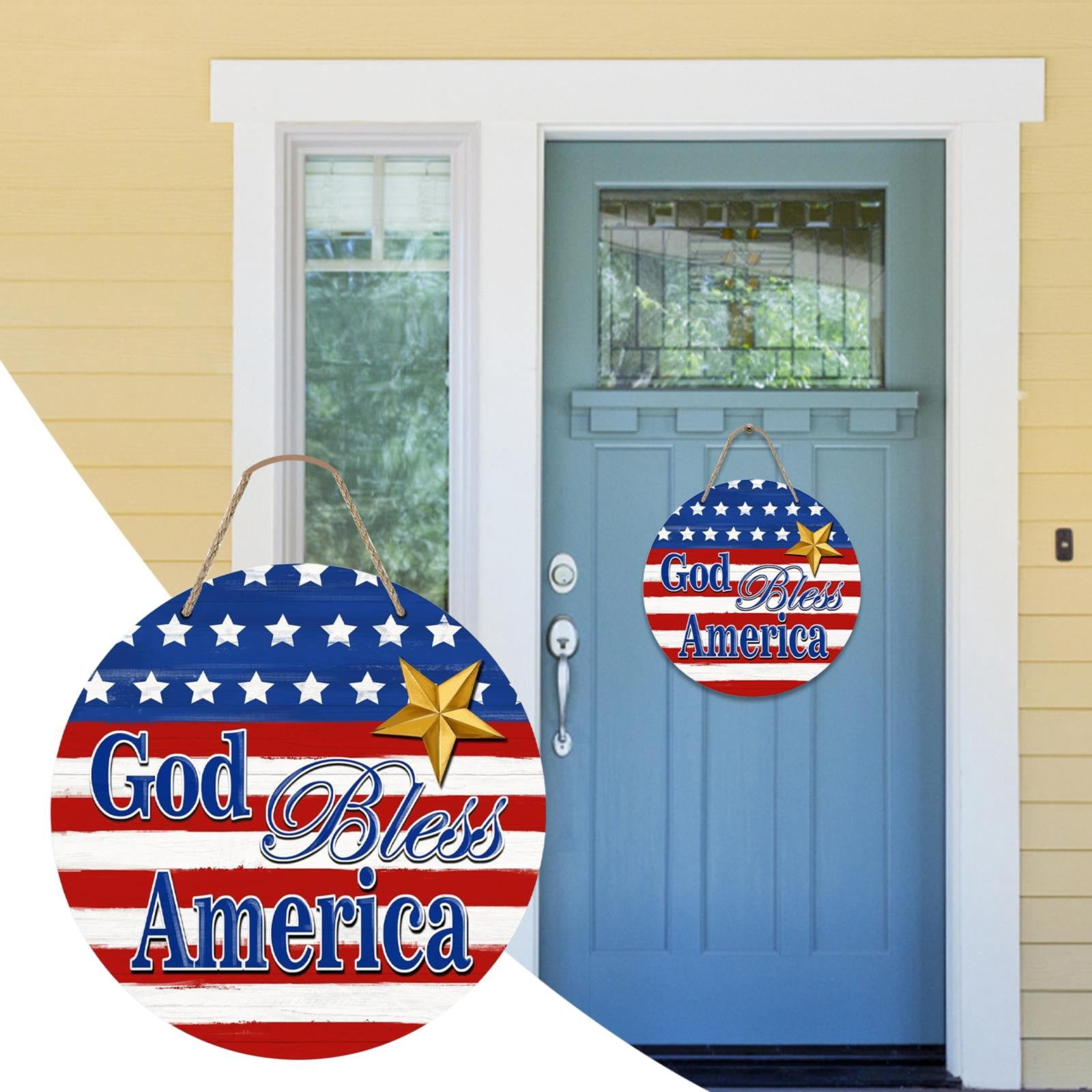 uytogofe Welcome Sign At The Door On July 4th Independence Day Summer ...
