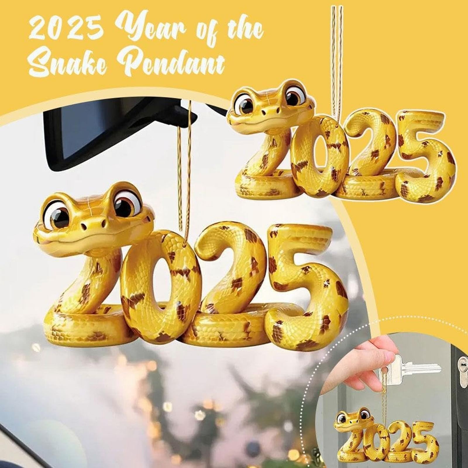 uytogofe Year 2025 Decorations Chinese New Year Shaped Pendant 2D ...