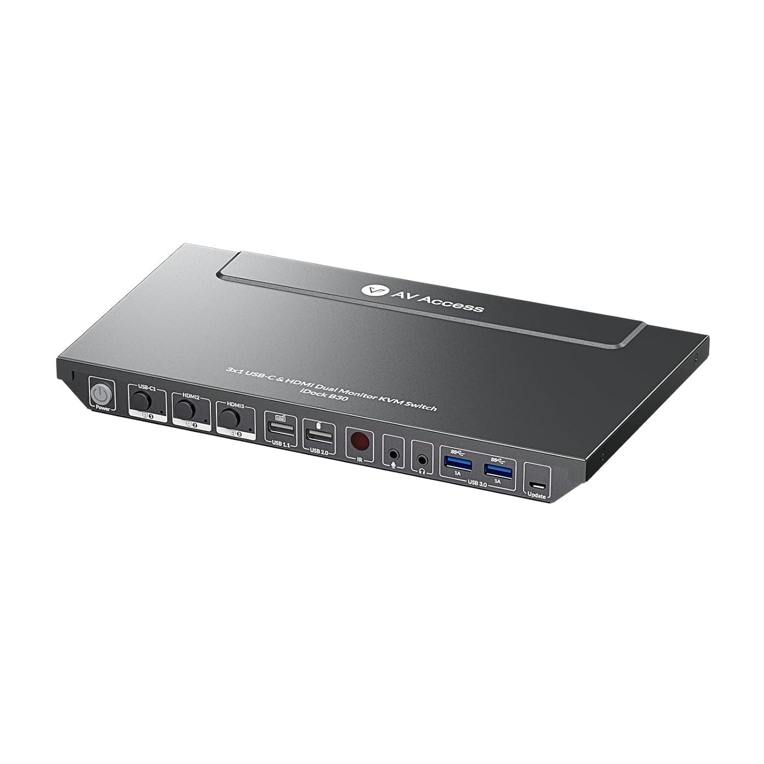 AV Access iDock B30 USB-C KVM Switch Docking Station, 3-Port with HDMI ...