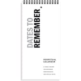 v2croft Perpetual Calendar, 5" x 10" Minimalist Special Event Reminder ...