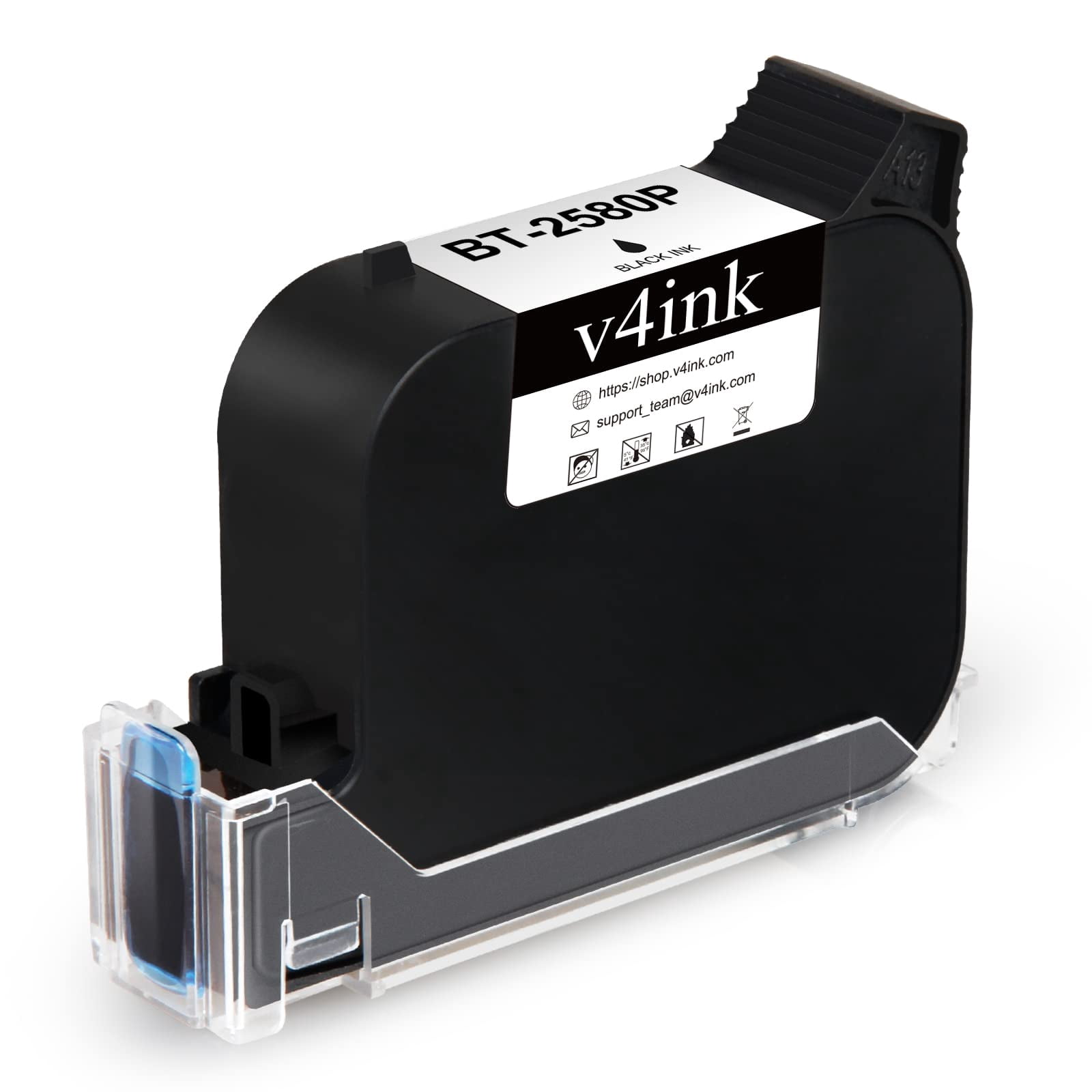 v4ink BT-2580P Original Solvent Fast Dry 0.5-Inch Ink Cartridge ...