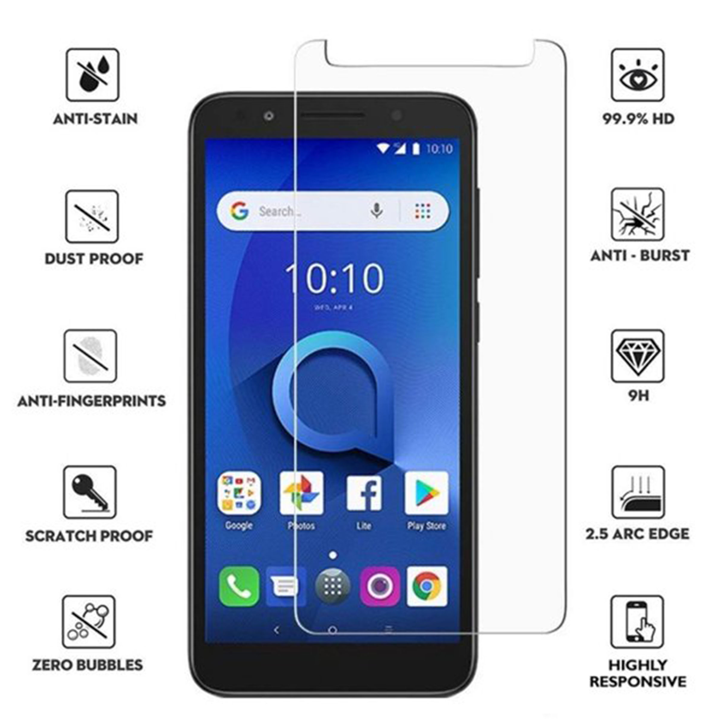 vAccessorize Alcatel 1x Evolve Brush Metal Red Phone Case Cover with ...