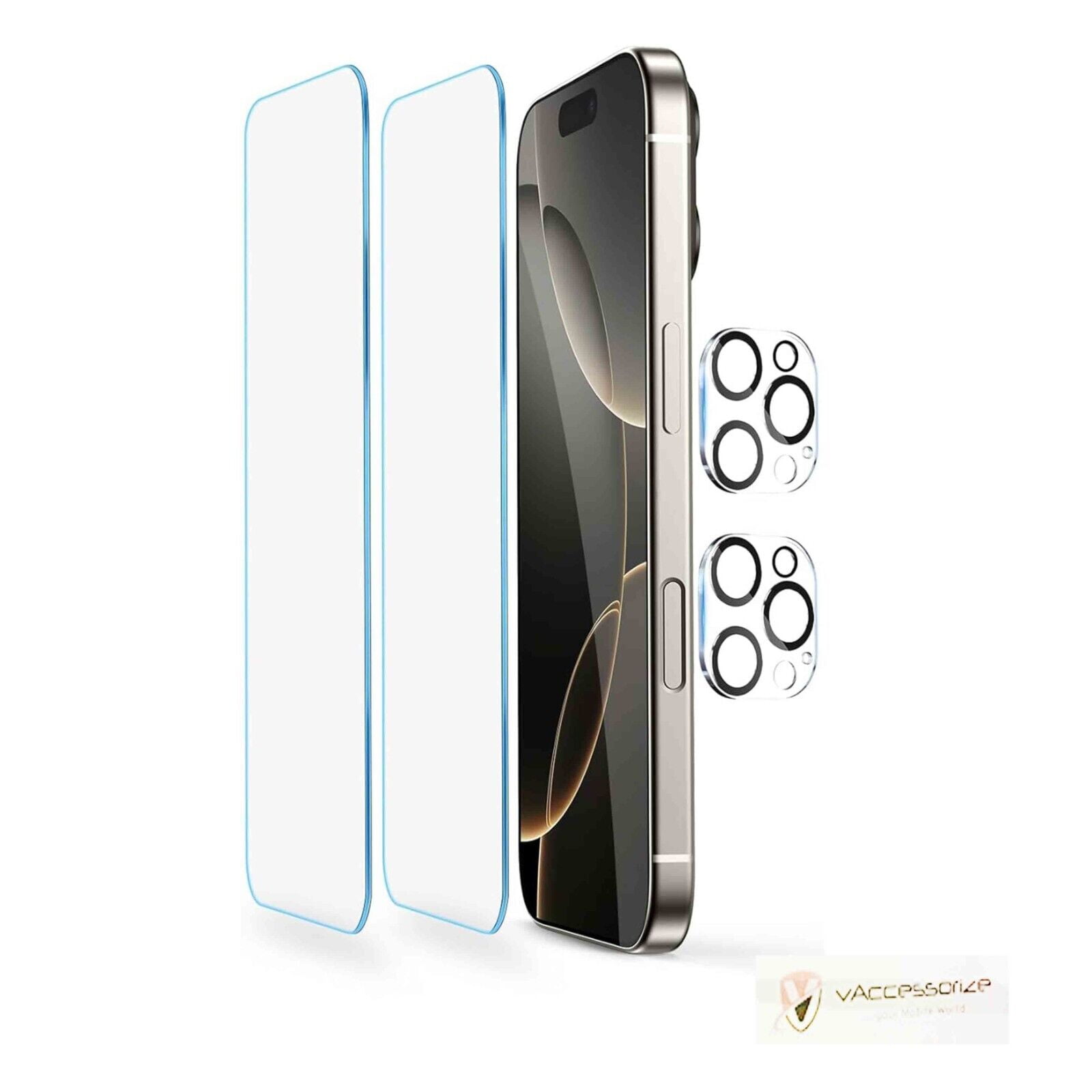 vAccessorize Compatible with iPhone 16 Pro Screen Protector & Camera ...