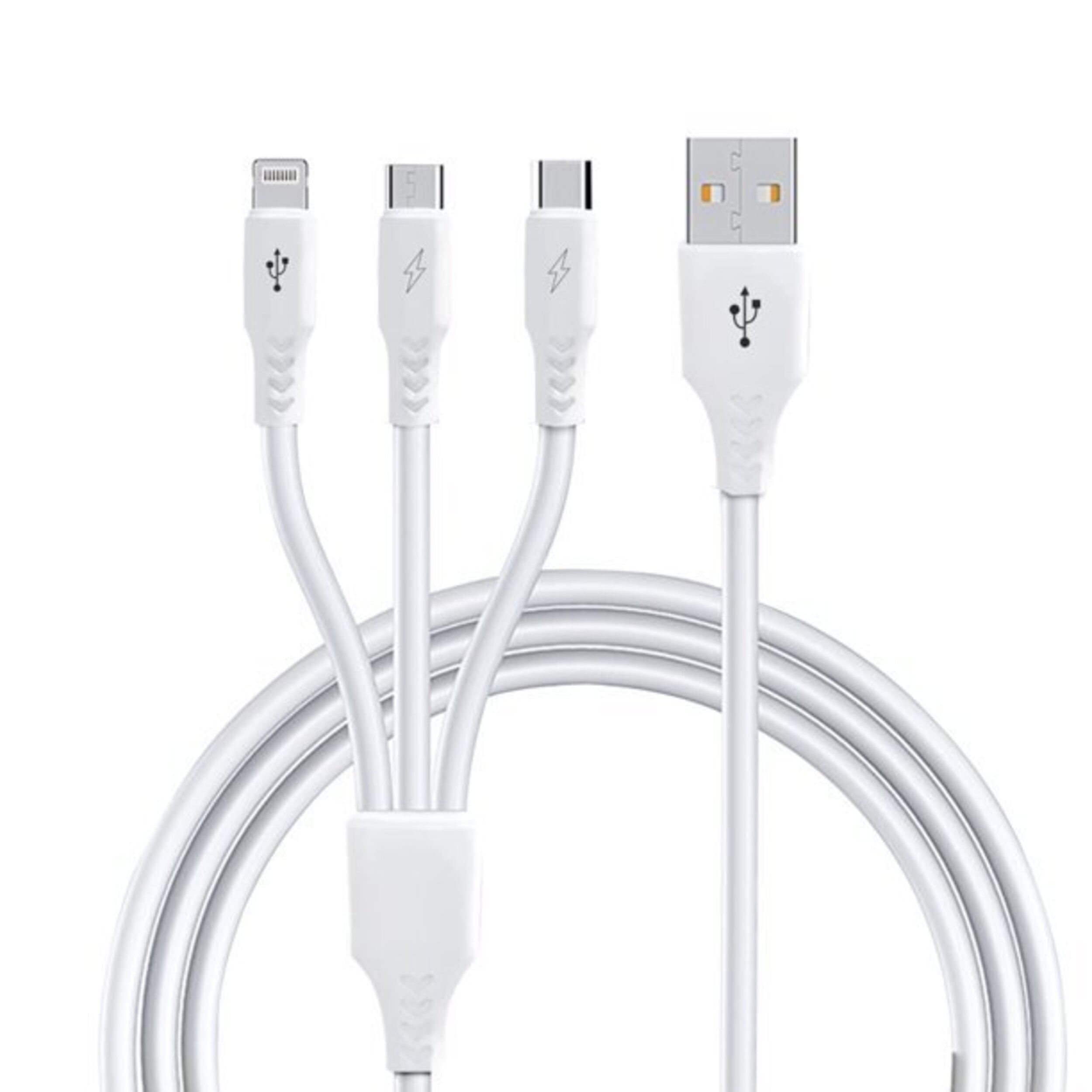 vAccessorize Multifunction 3 in 1 Fast Charging Cable for iPhone (Pack ...