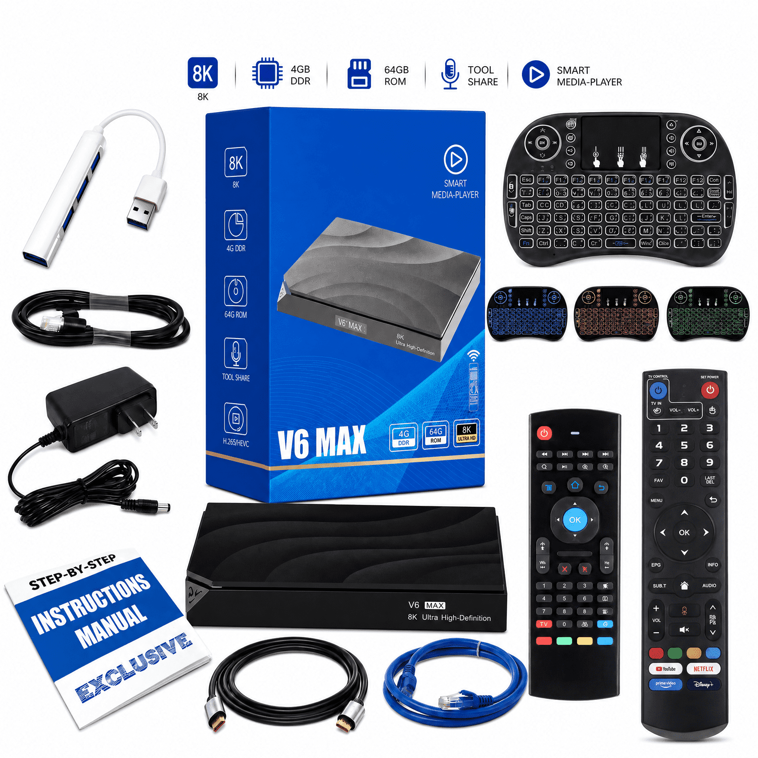 vSee Box V6 Max 2026 New Max Version Kit with HDMI CableWith Remote ...