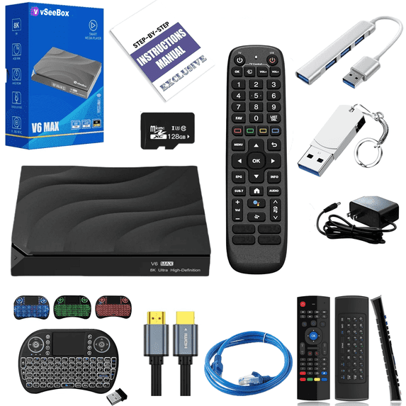 vSeeBox V6 Max 2025 Upgraded Version 8K HDR Android 14 TV Box - Walmart.com