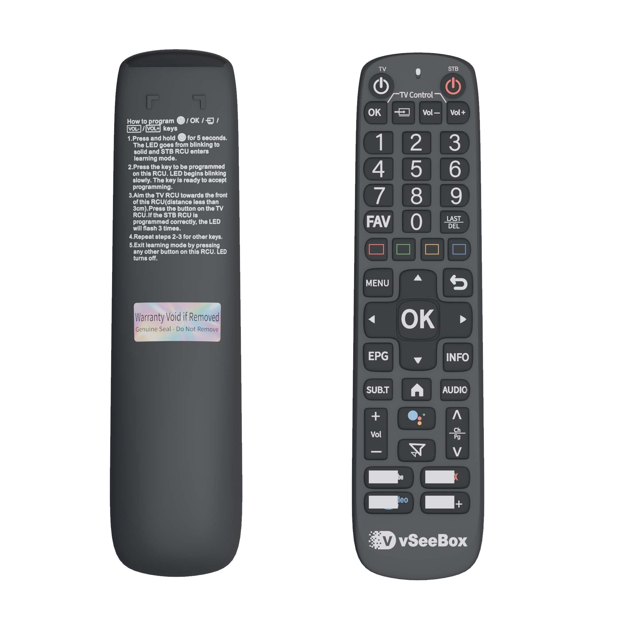 V6 Plus vSeeBox Remote Control Replacement Backlit Smart Bluetooth ...